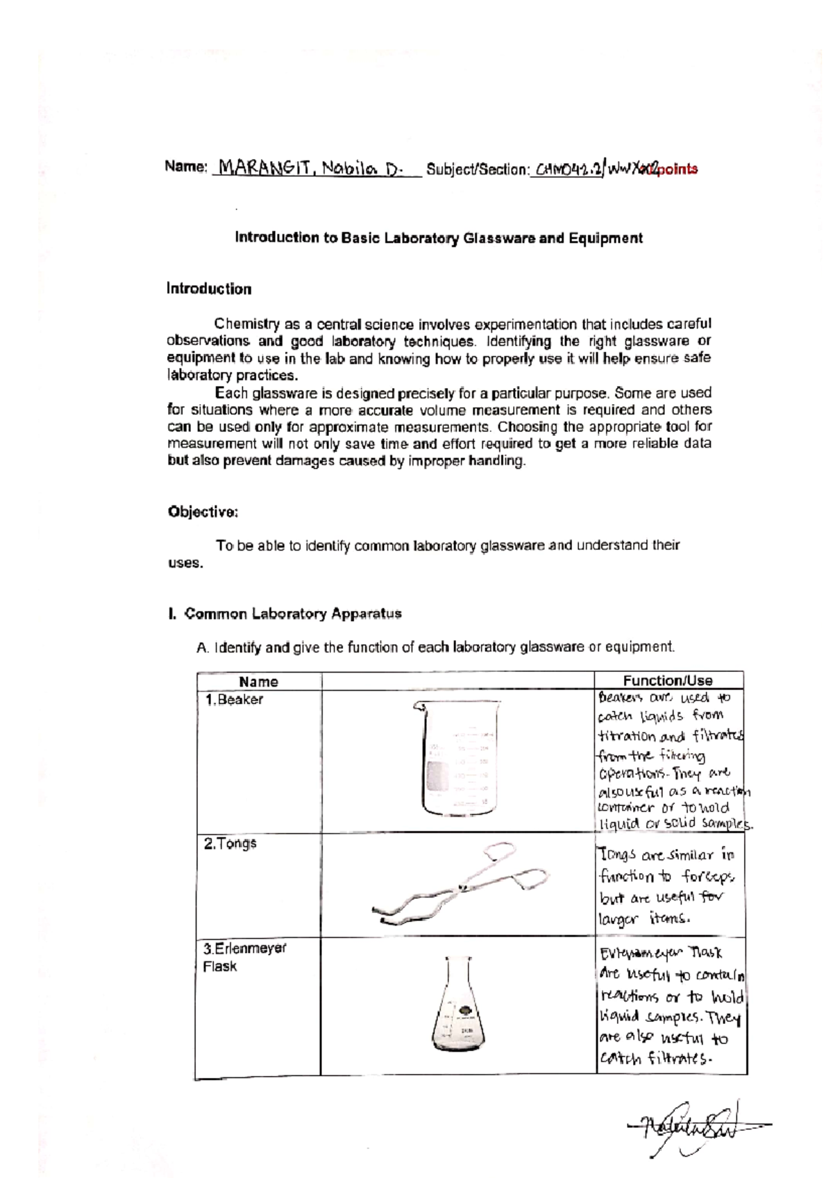 Biochemistry laboratory activity. introduction to basic laboratory ...