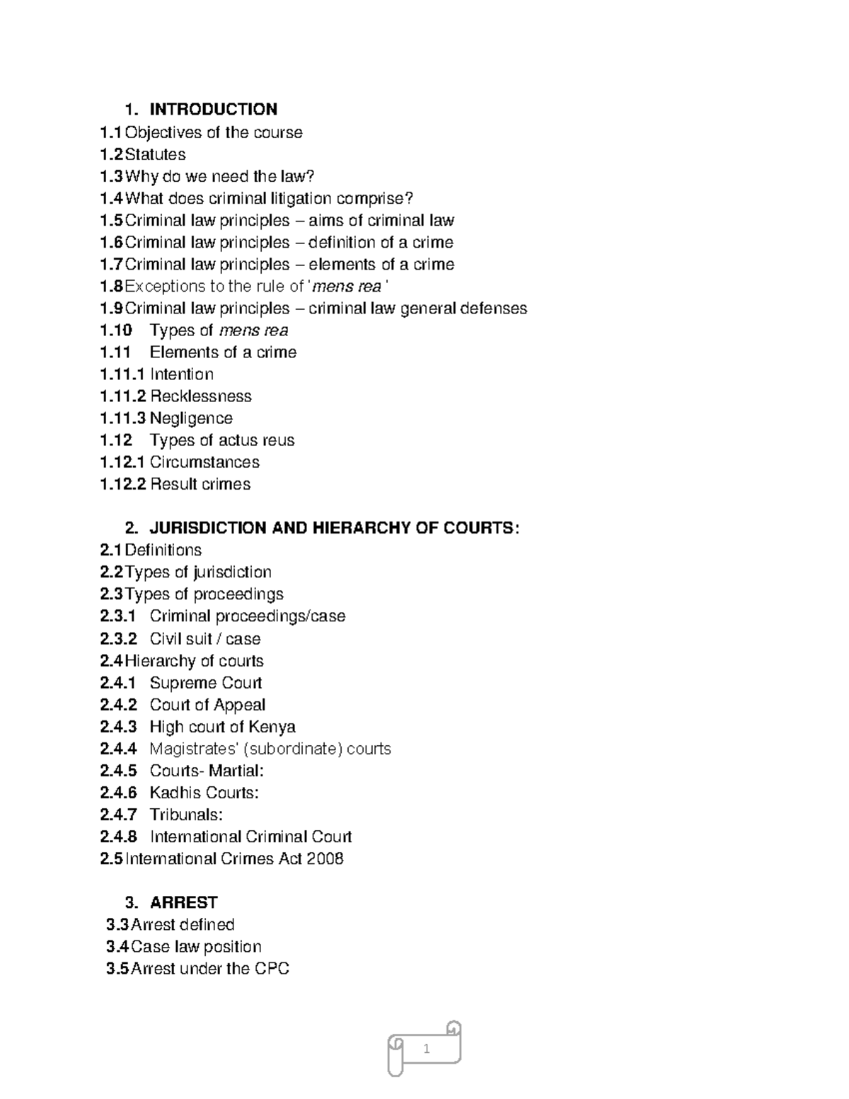 Criminal Litigation - Comprehensive Notes (Course Code: CL-2014) - Studocu
