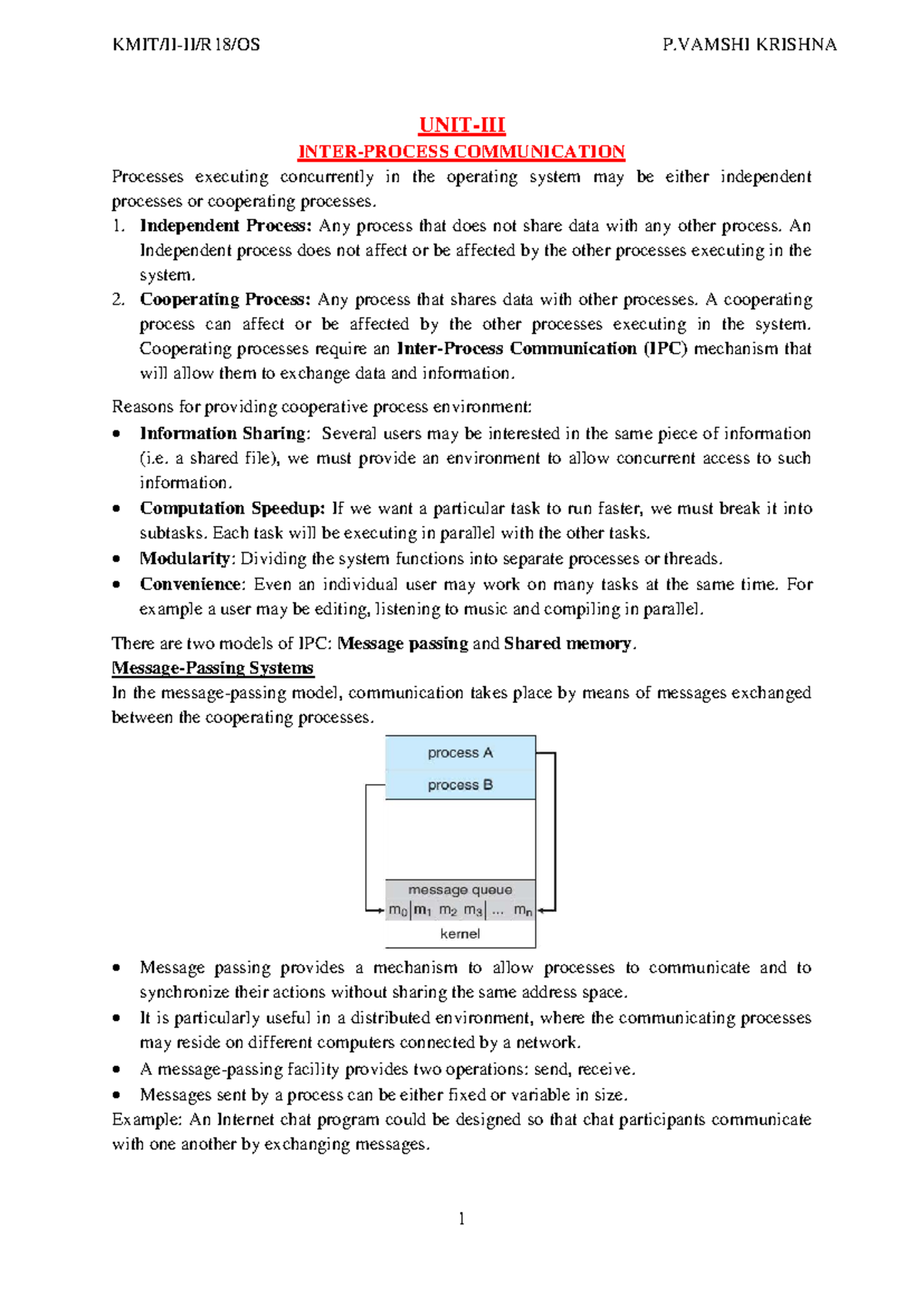 Os-UNIT-3: Process Synchronization & Deadlock Mechanisms - Studocu