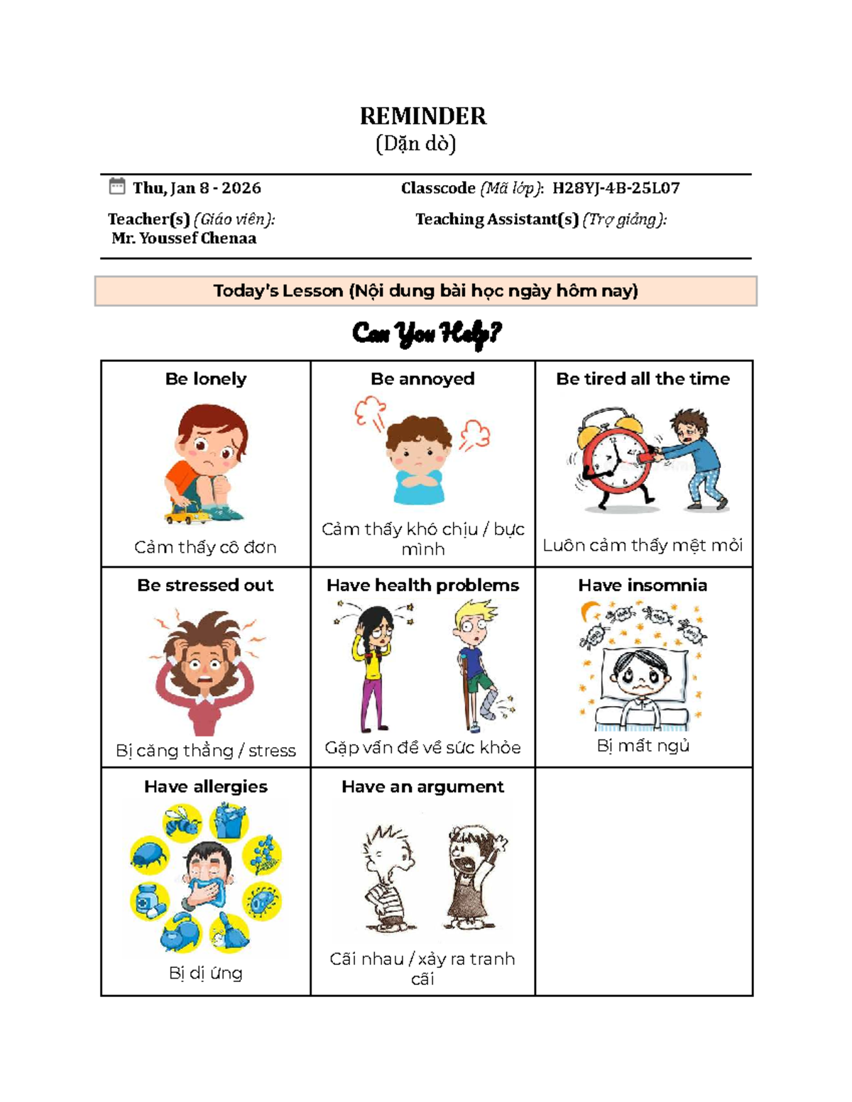 H28YJ-4B-25L07: Lesson Reminder on Modal Verbs & Adverbs - Studocu