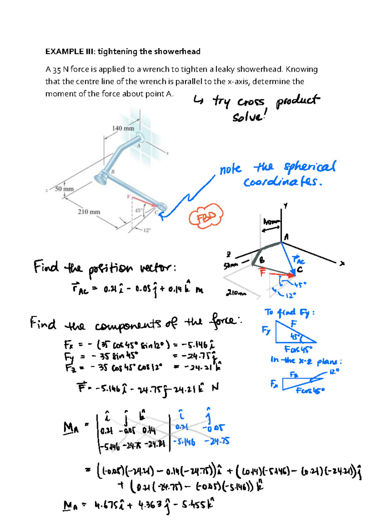 ENGR102 Lecture 20: Scalar Triple Product & Moments Analysis - Studocu