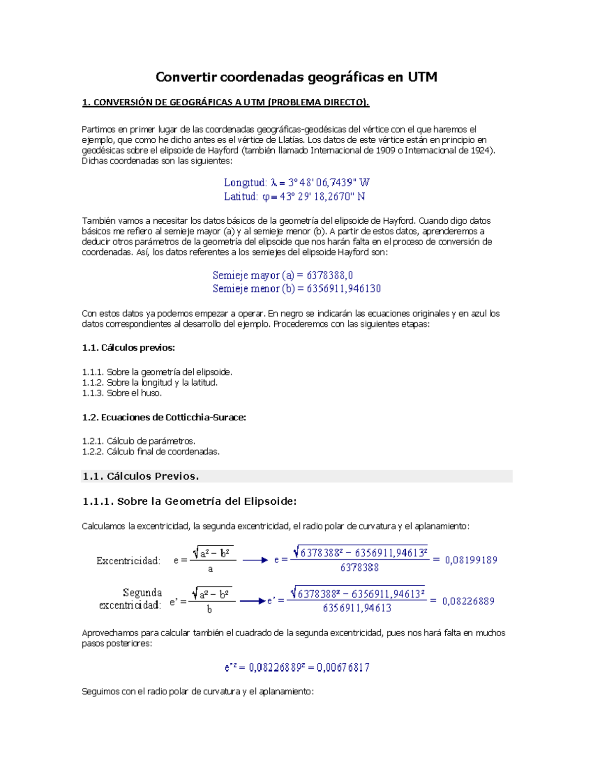 Conversión de Coordenadas Geográficas a UTM: Guía Paso a Paso - Studocu