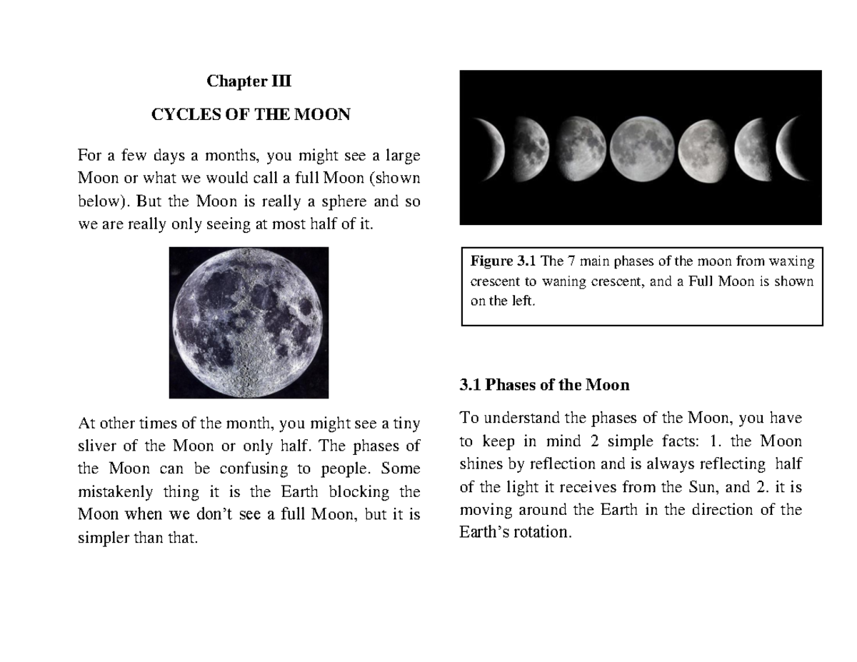 Cycles of the Moon and Eclipses: A Study Guide (CYCLES) - Studocu