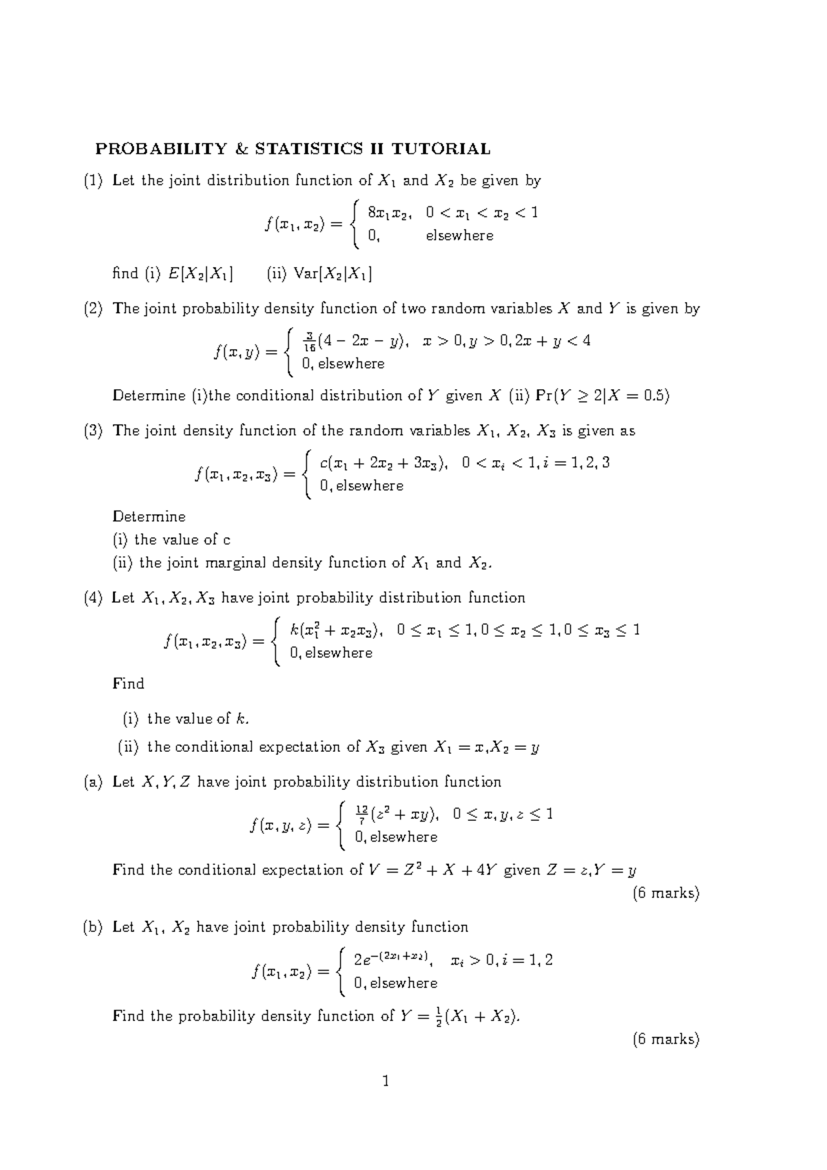 STA301 PROBABILITY & STATISTICS II TUTORIAL NOTES - Studocu