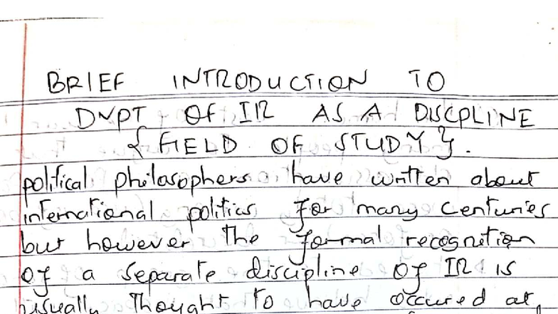 IR 101: Introduction to the Development of International Relations ...