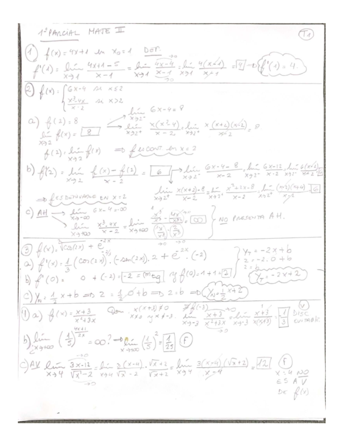 1°P MATE II Virtual Exam Study Notes and Solutions - Studocu