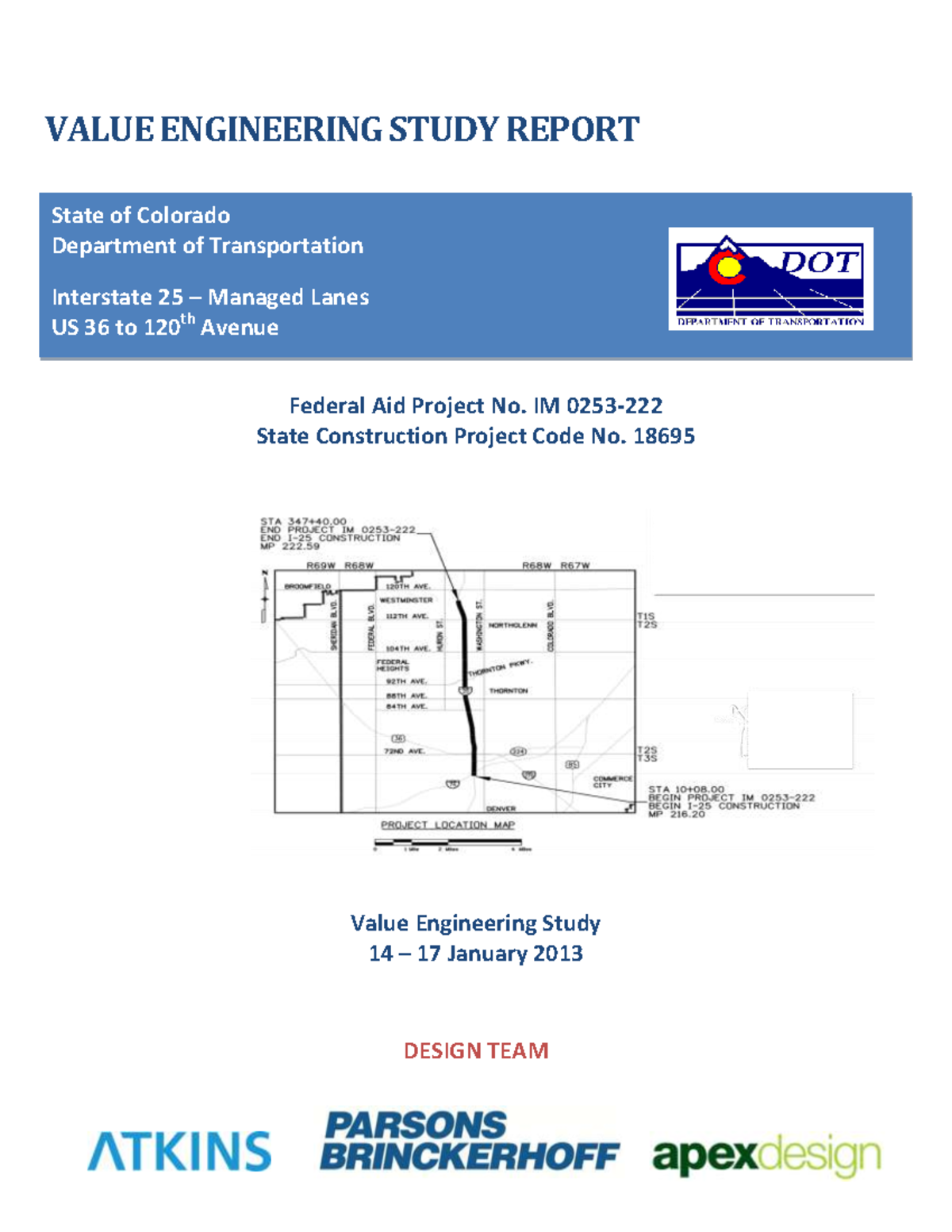 Value Engineering Study Report - IM 0253 Draft (Jan 2013) - Studocu