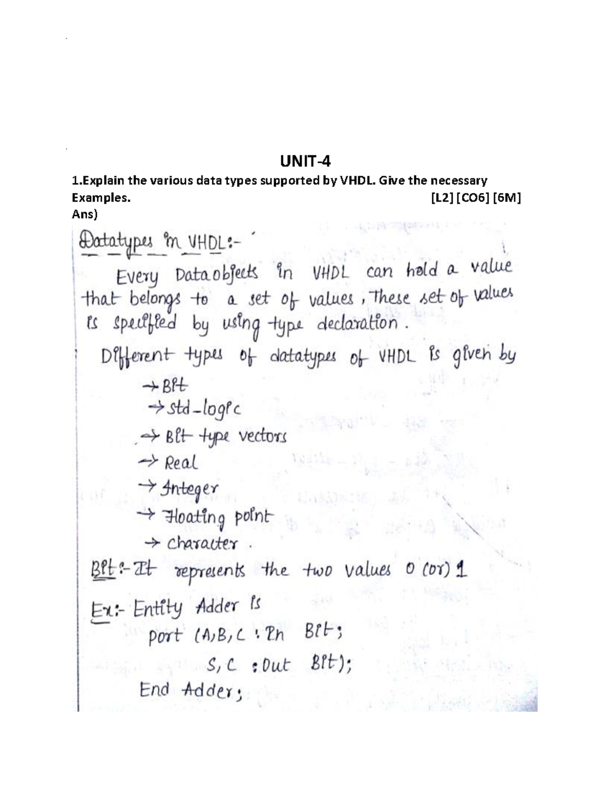 Ldica - UNIT 4: Applications of Linear & Digital ICs in VHDL Design ...