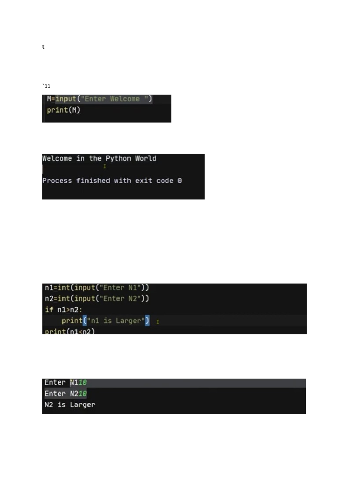 Doc1 cs practical - PLS REFER FORR HELP - Computer Science SL - t 11 Welcome print(M) Welcome in ...