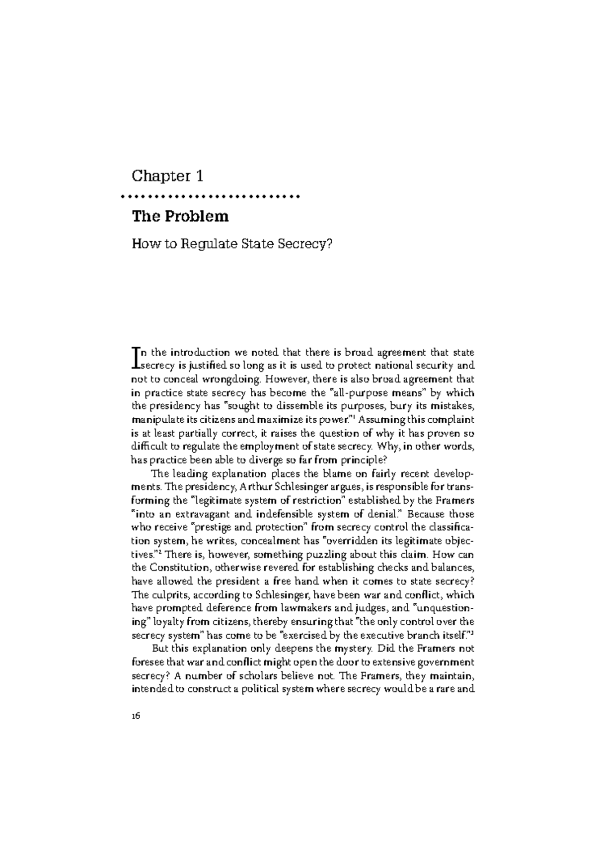Chapter 1: The Problem of Regulating State Secrecy in National Security ...