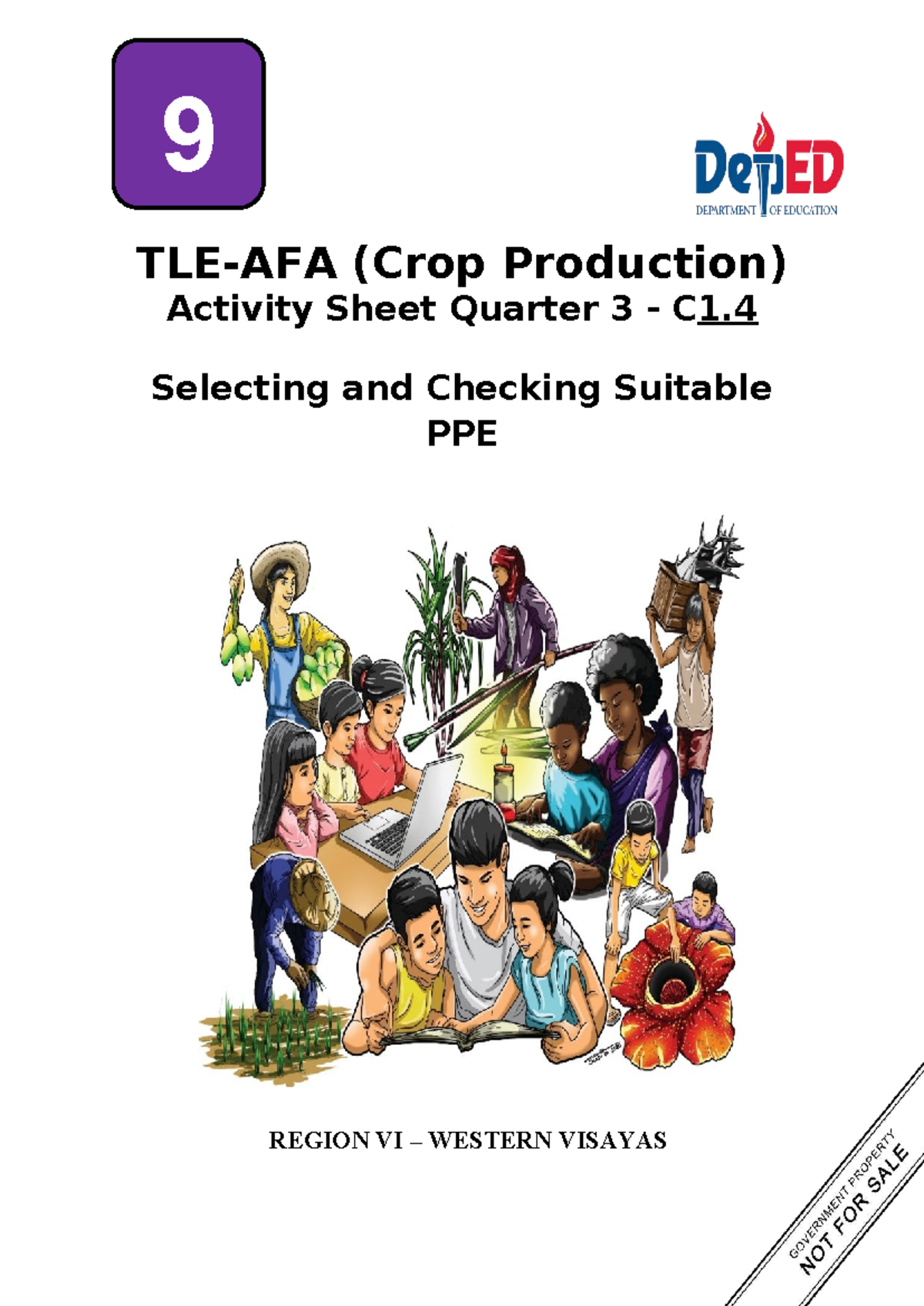 AFA TLE 9 Q3 LAS 4: Selecting & Checking Suitable PPE - Studocu