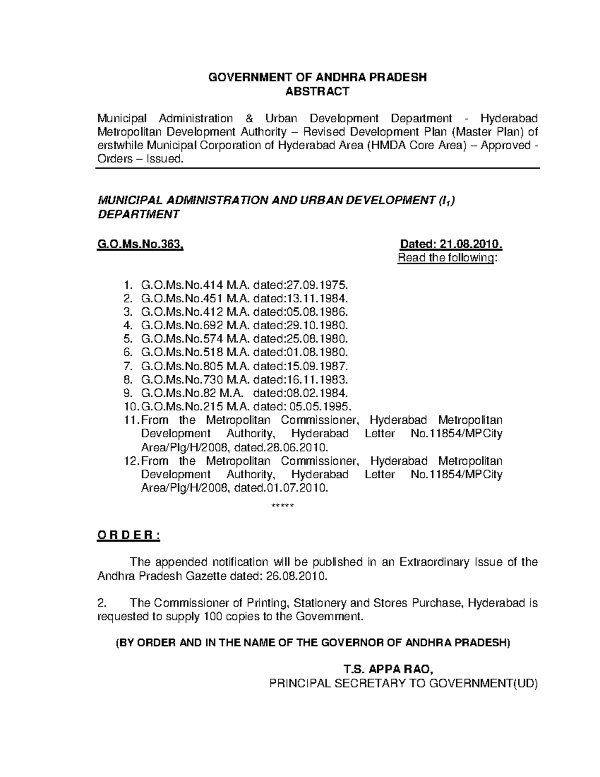 Revised Development Plan & Zoning Regulations for HMDA Core Area - Studocu