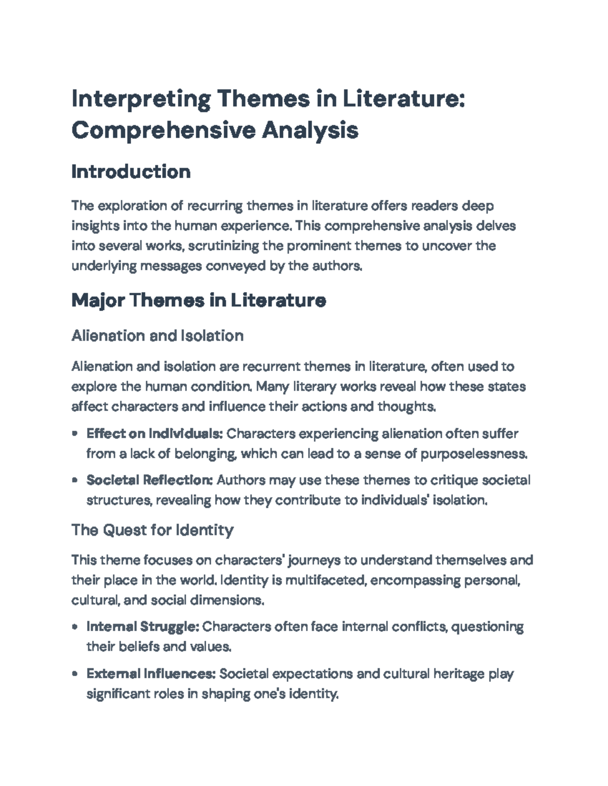Interpreting Themes in Literature: A Comprehensive Analysis Guide ...