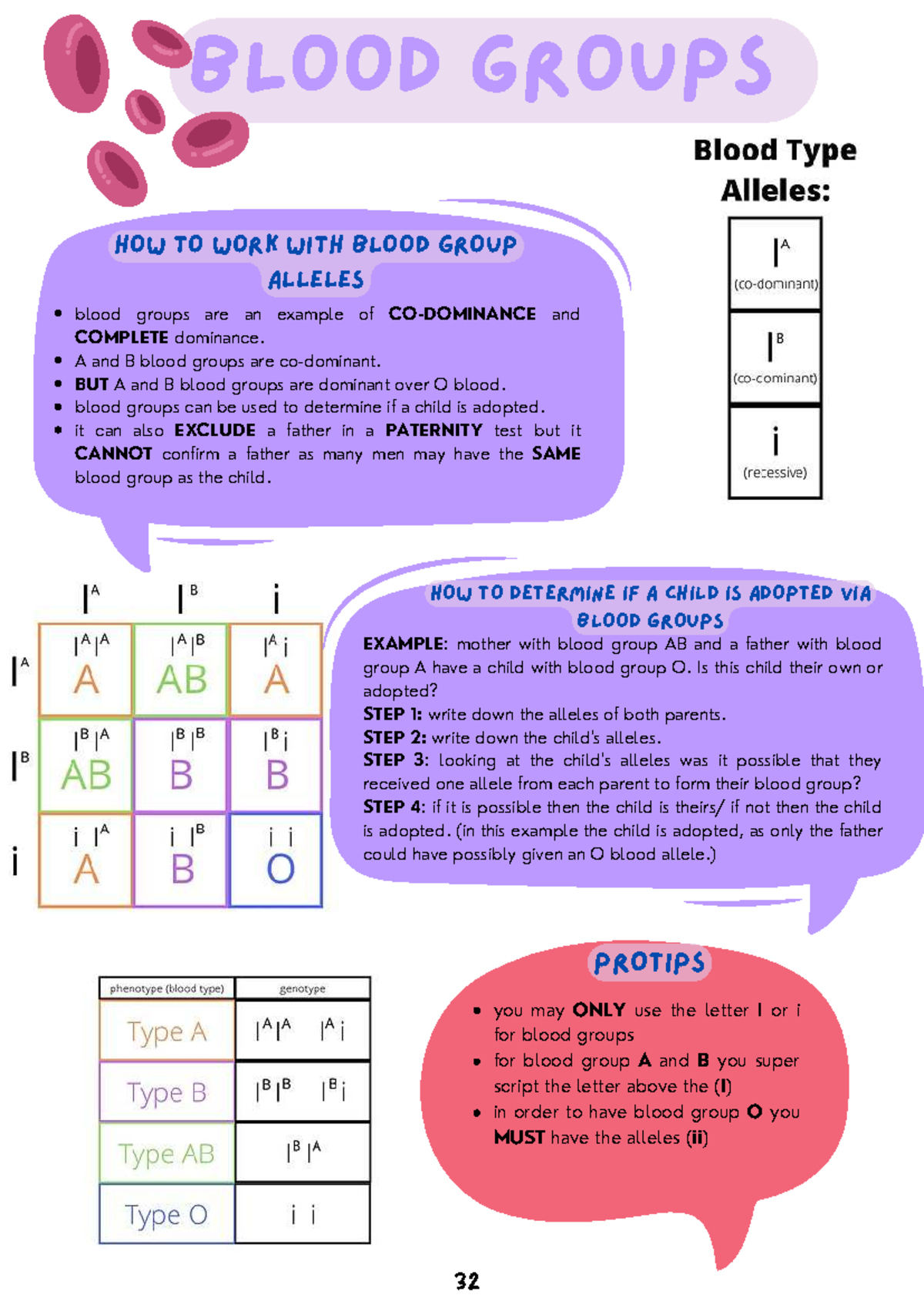 Monohybrid cross notes: Understanding blood group inheritance - Studocu