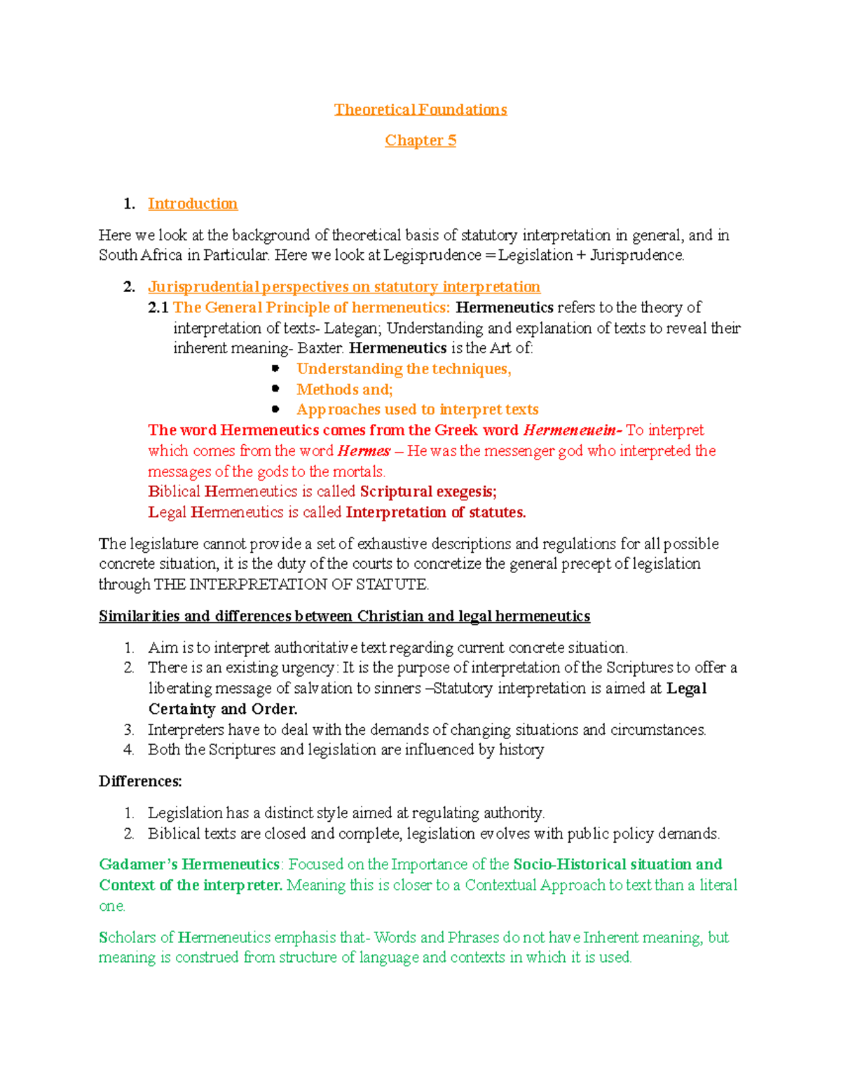 Theoretical Foundations my notes - PVL1003F/S - Studocu