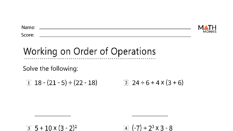 MATH MONKS: Associative Property & Area/Perimeter Worksheets - Studocu