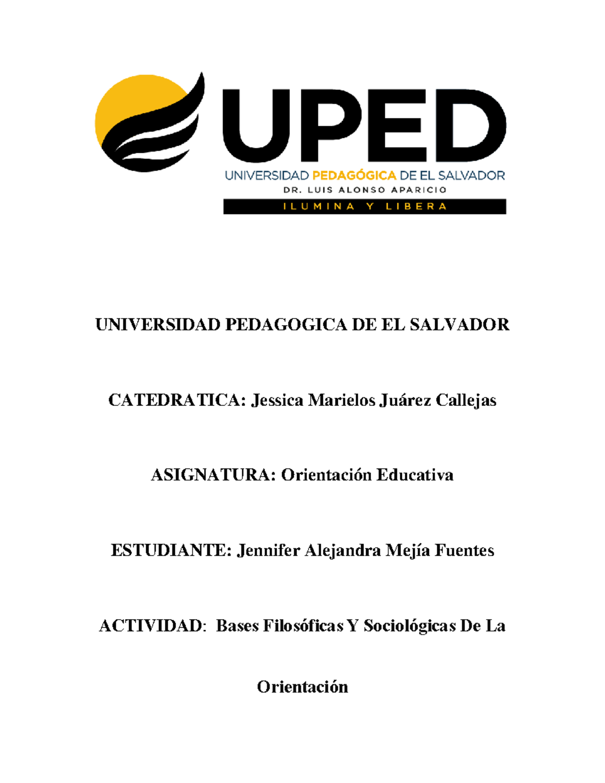 Bases Filosóficas y Sociológicas en Orientación Educativa - ORE 101 ...
