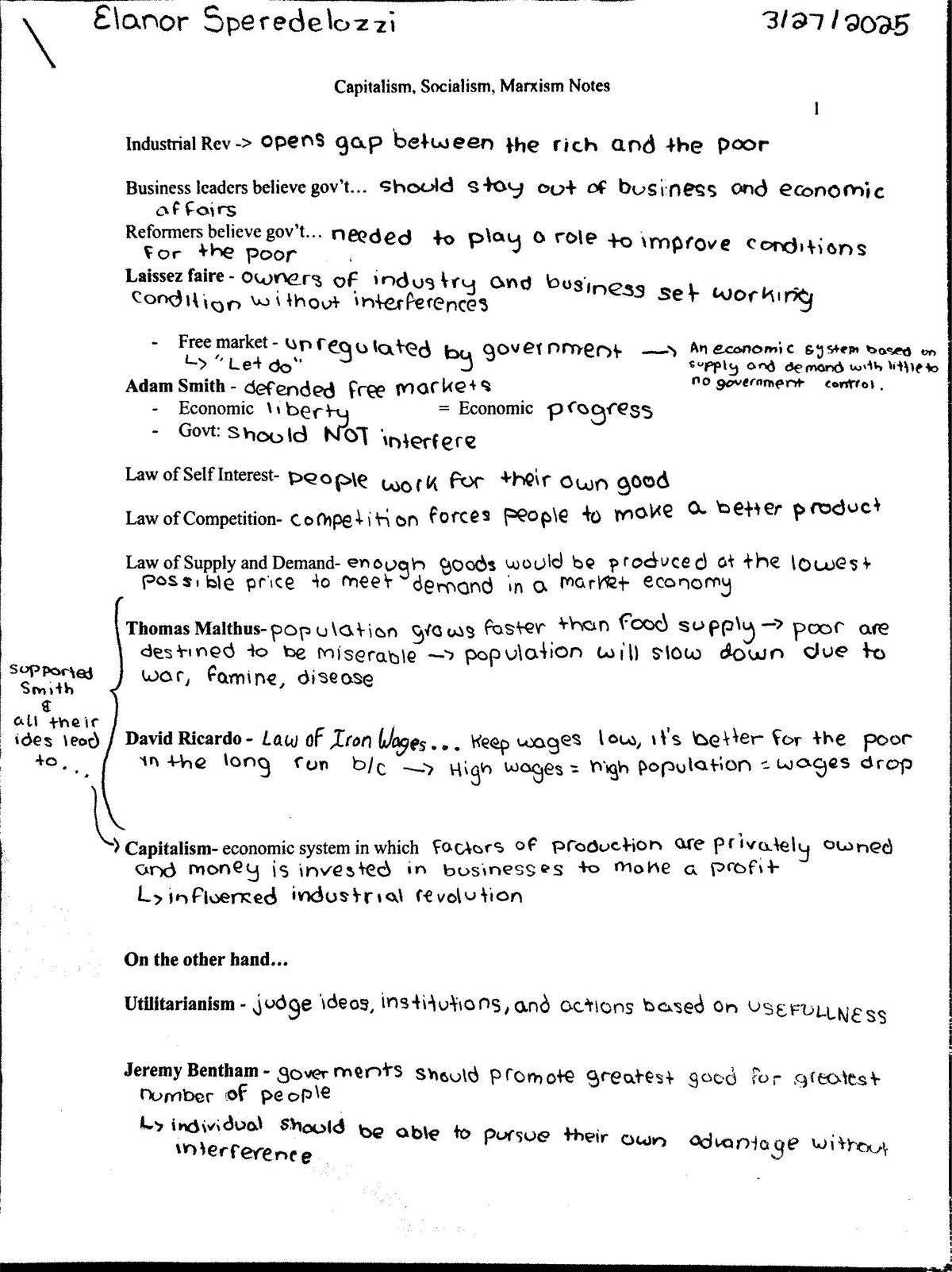 Capitalism, Socialism, Marxism Notes I: Industrial Revolution Insights ...