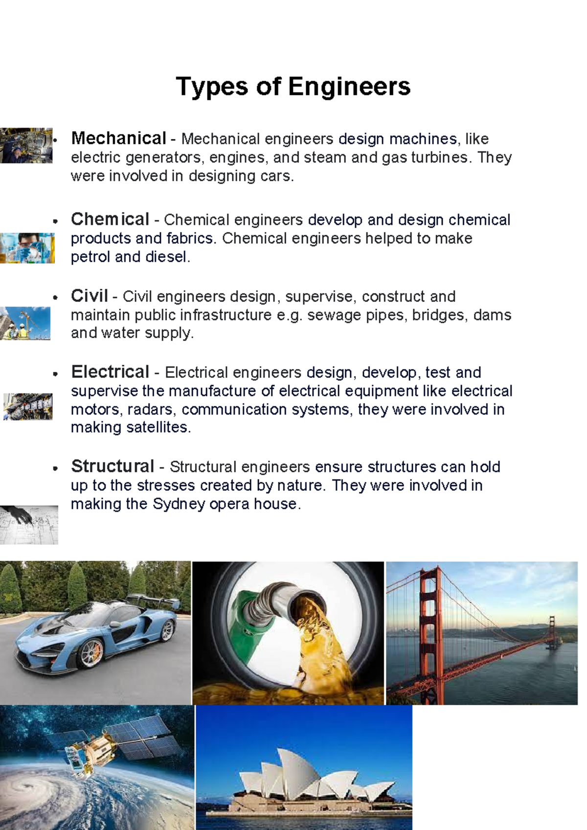 Types of Engineers: Overview of Mechanical, Civil, and More - Studocu