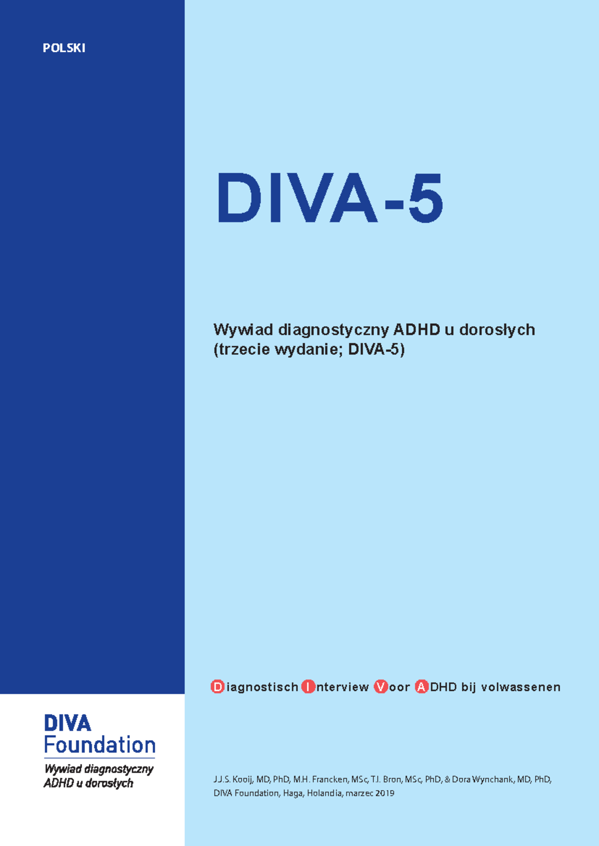 DIVA-5: Polski Wywiad Diagnostyczny ADHD u Dorosłych (Trzecie Wydanie ...