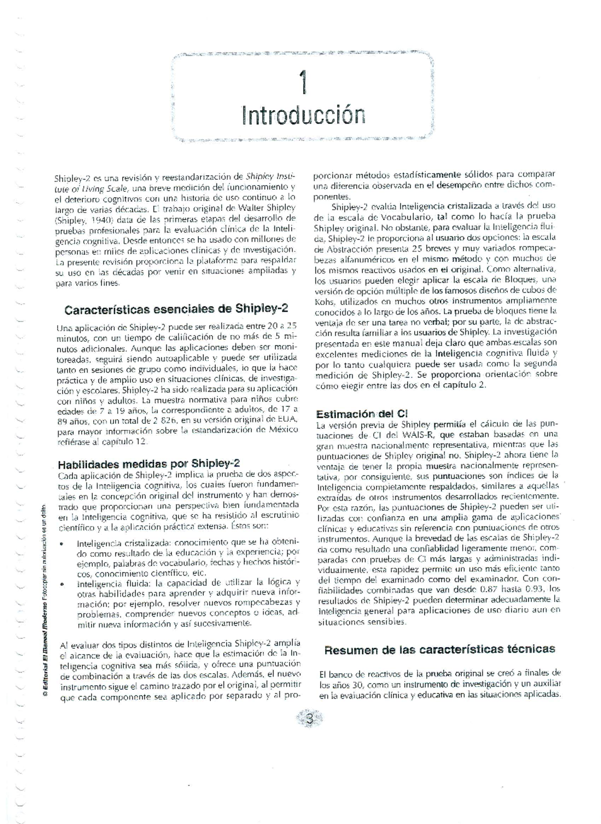 Evaluación de la Inteligencia - Manual Shipley 2 1 Pdf - Studocu