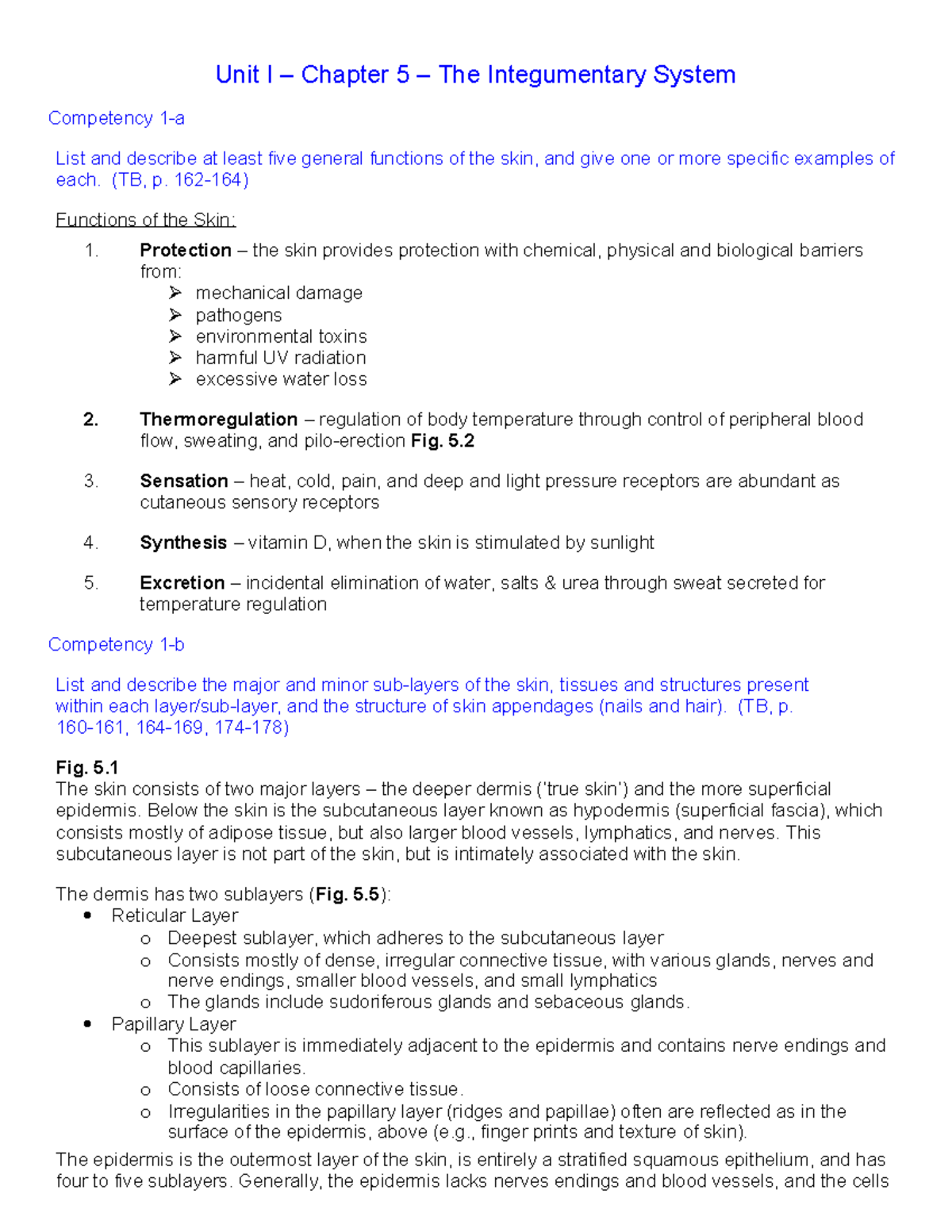 Integumentary System Overview: Functions, Layers & Appendages (Course Code) - Studocu