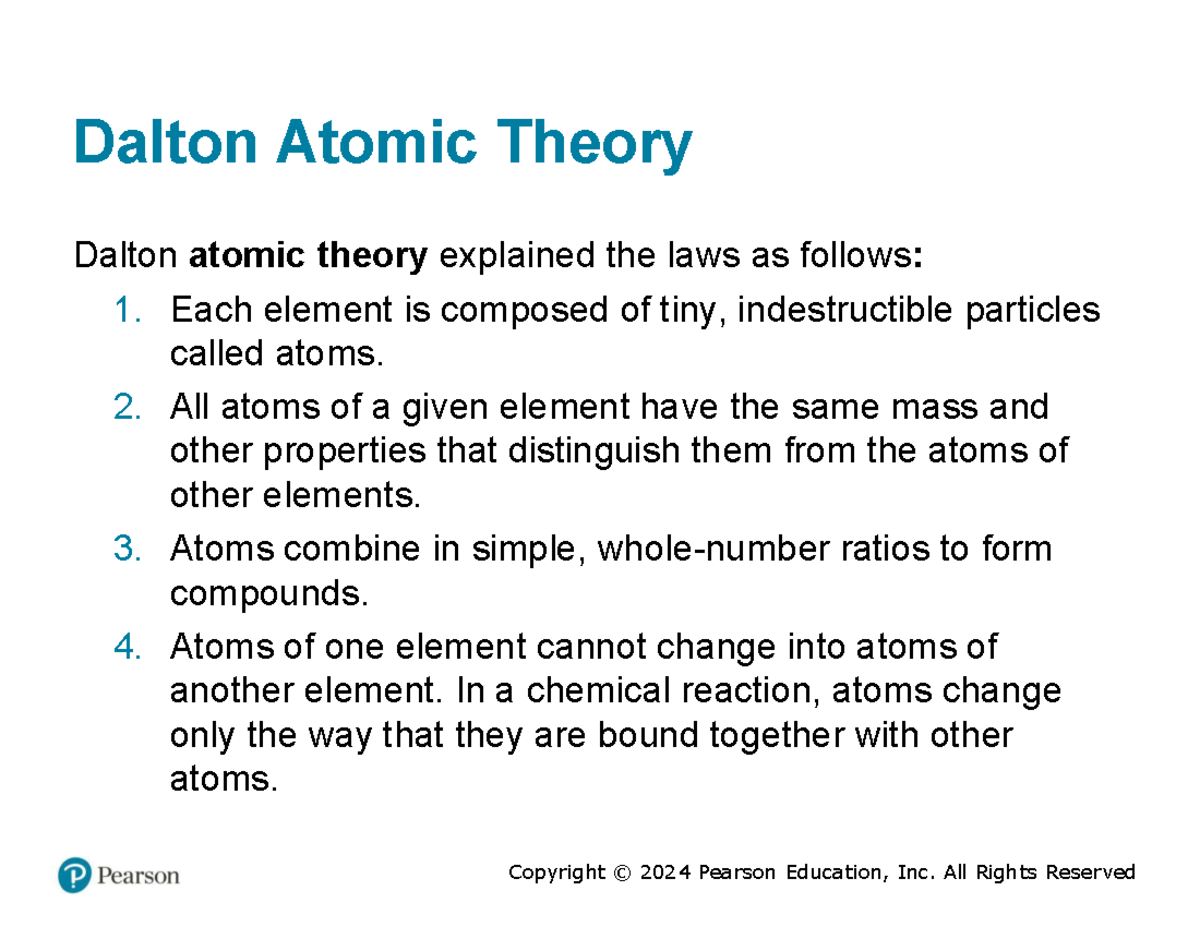 Chem1206AM Chapter 1: Overview of Atomic Theory and Structure - Studocu