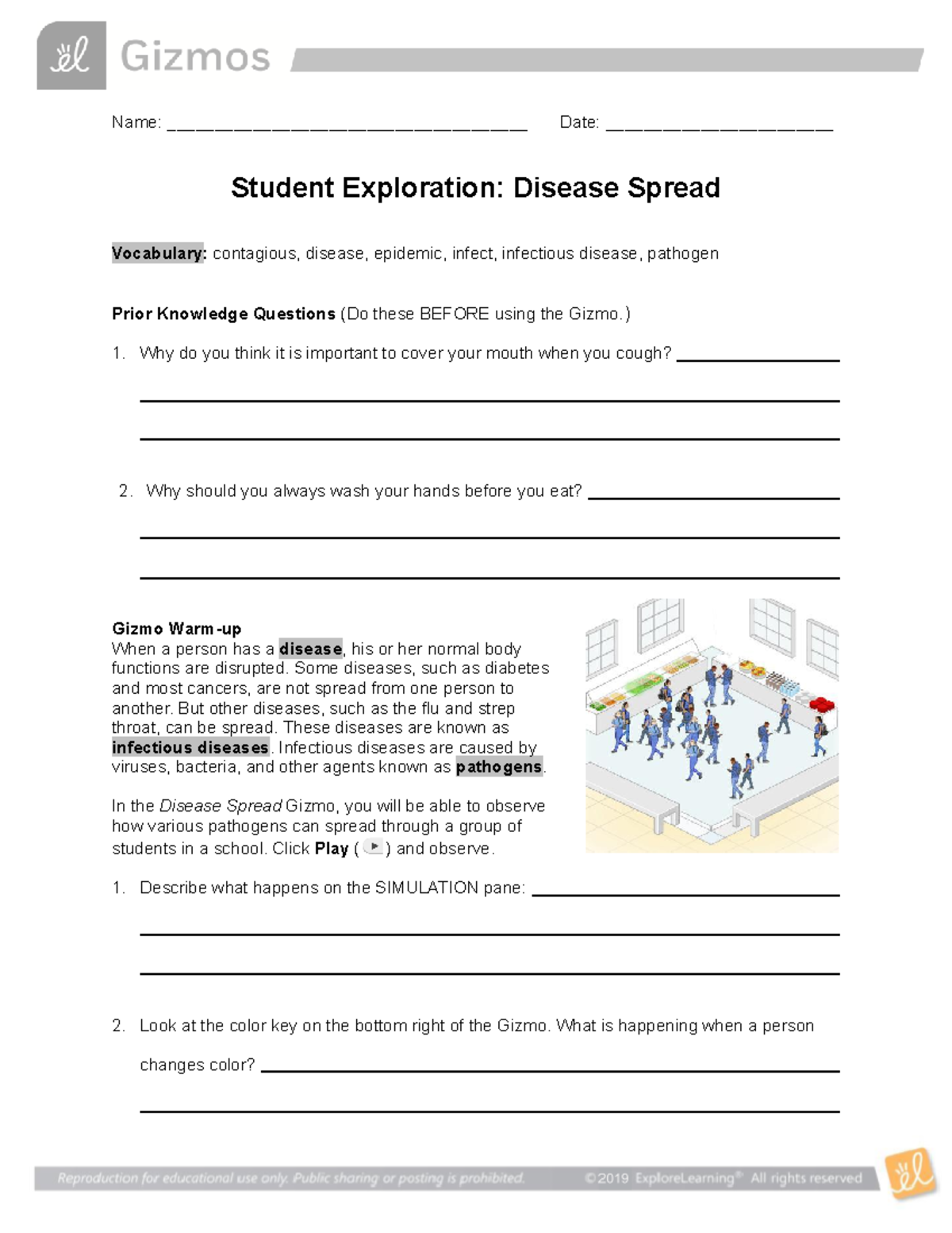 Disease Spread Gizmo Lab (Immune System) Student Exploration Guide - Studocu