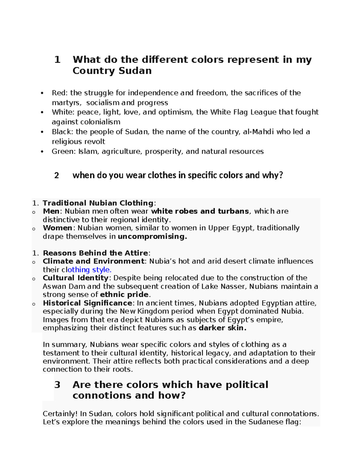 Sudan Colors: Cultural Significance & Attire Analysis (2024-04-15 ...