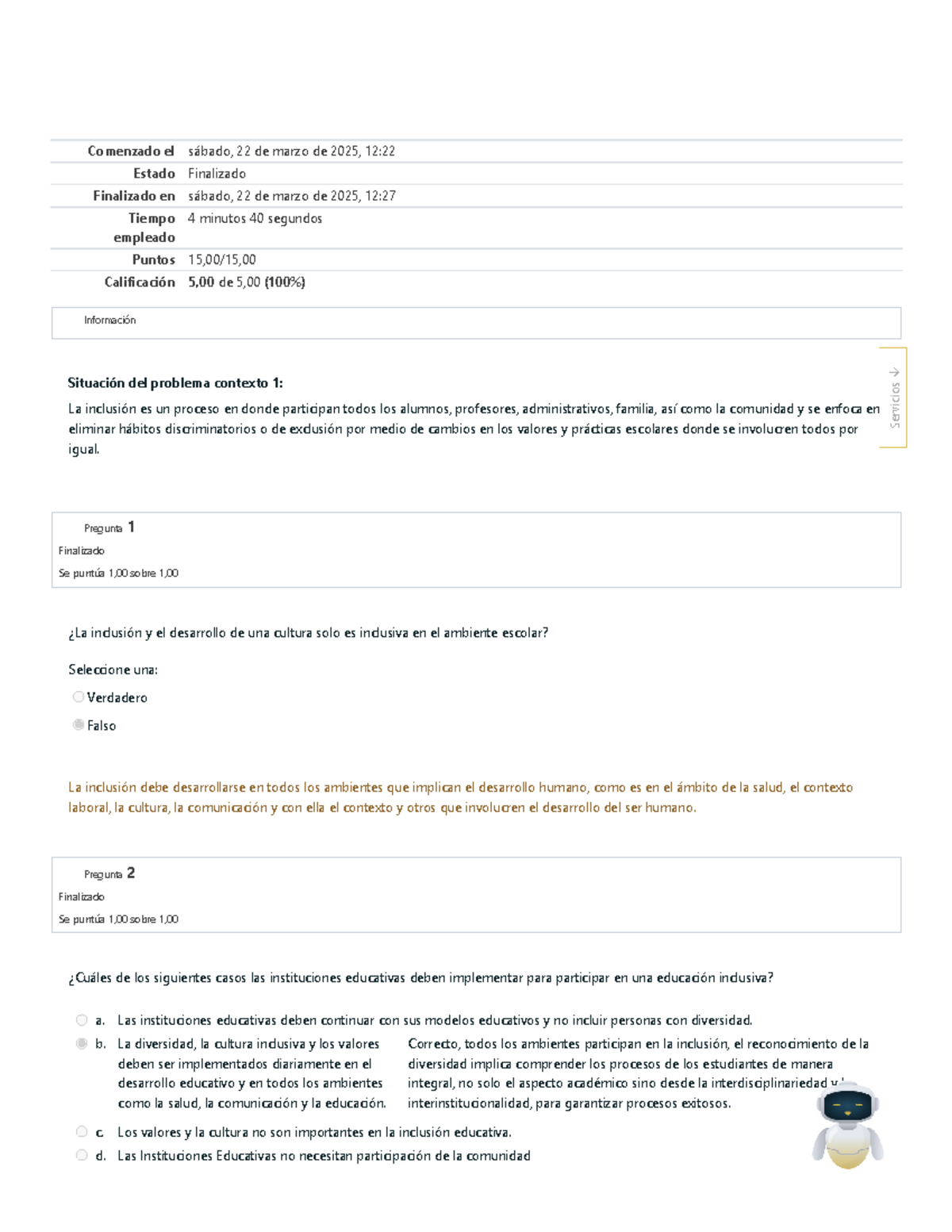 Actividad 1 - Comprendiendo la Cultura Inclusiva en el Campus Virtual - Studocu