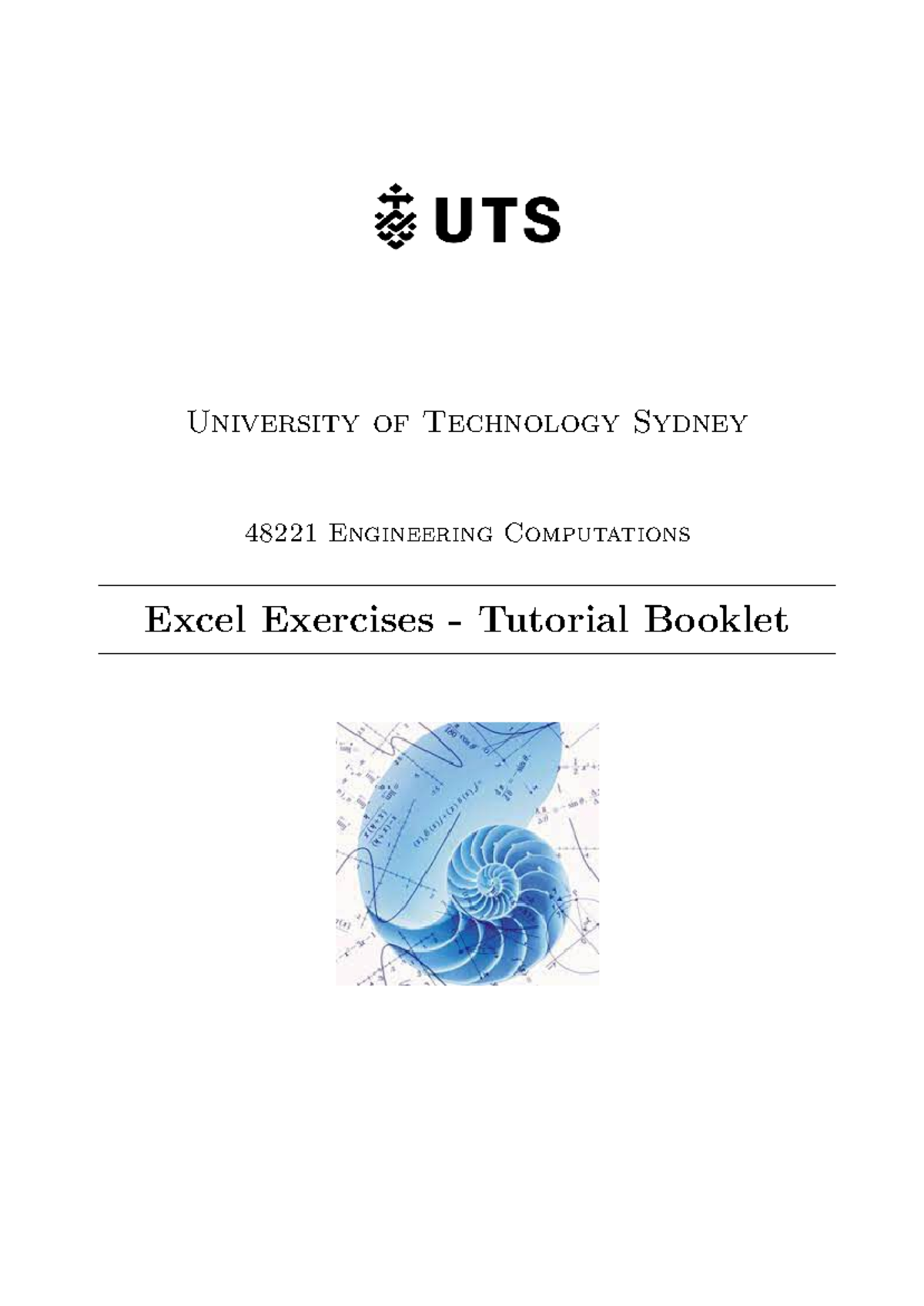 48221 Engineering Computations: Excel Exercises Tutorial Guide - Studocu