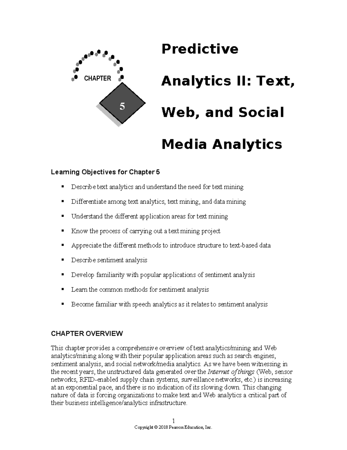 Chapter 5 Study Guide: Text Analytics & Web Mining Overview - Studocu