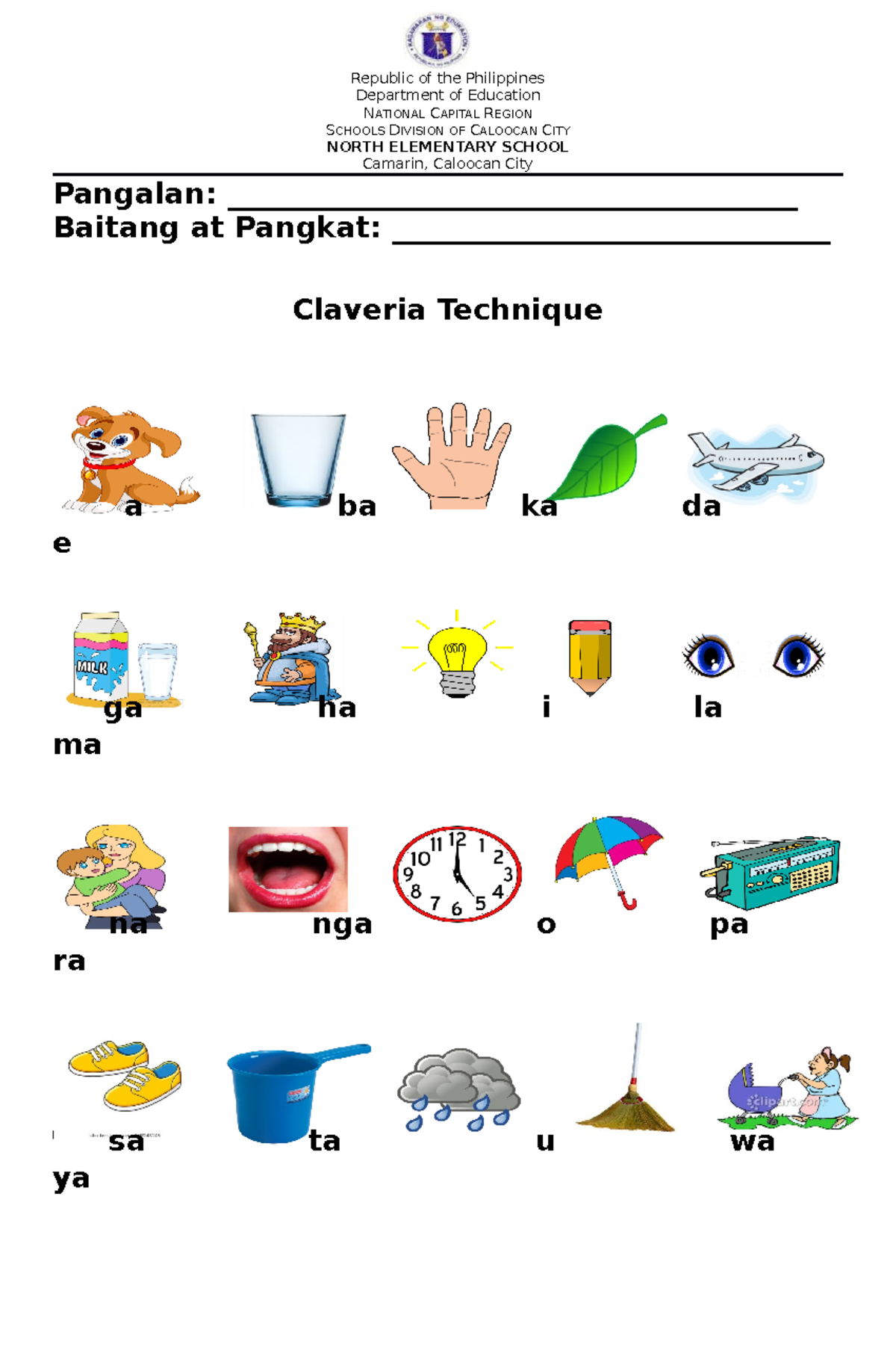 Claveria Technique Overview for Language Learning Activities - Studocu