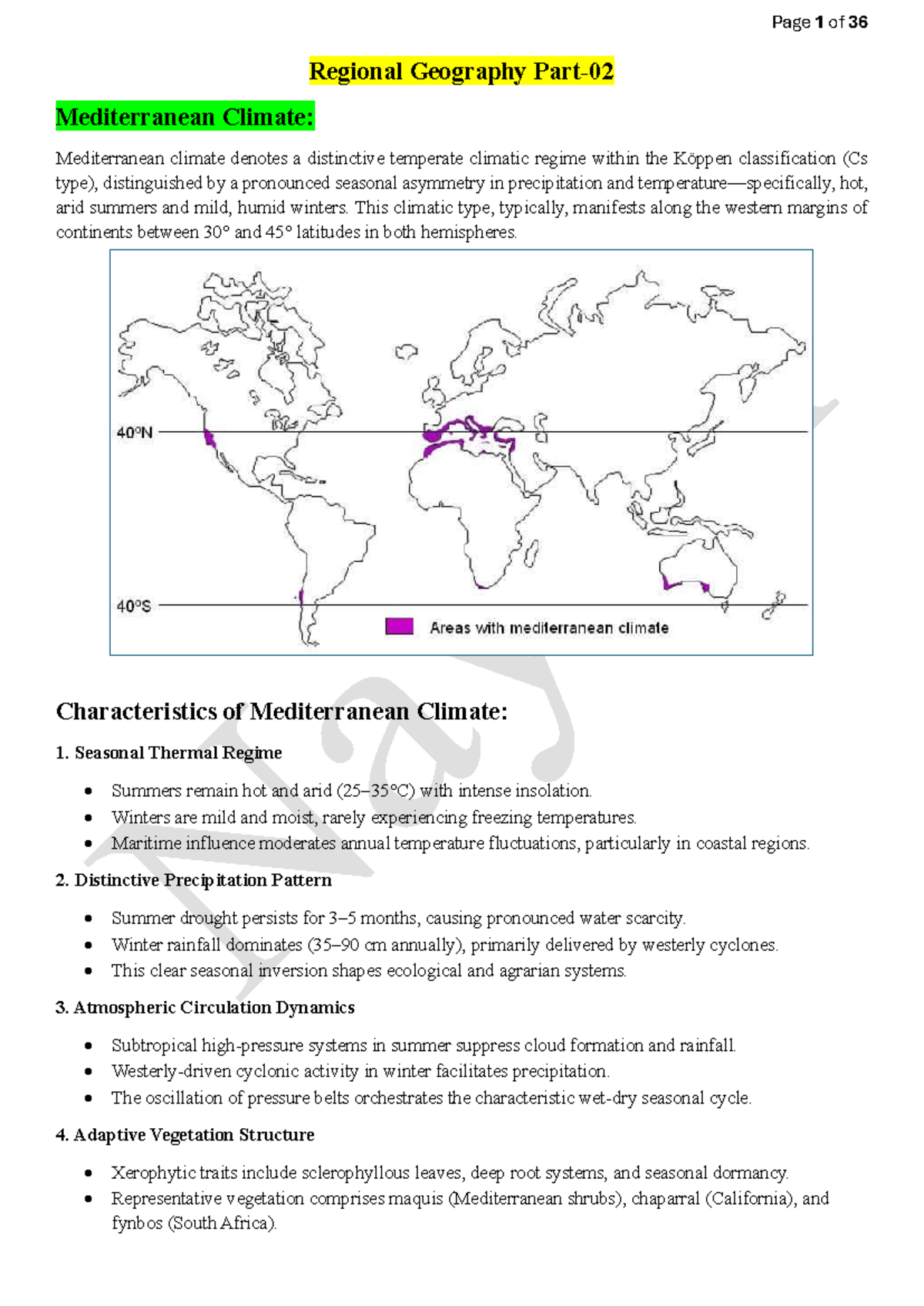 Regional Geography: Mediterranean Climate & Ethnic Diversity (GEOG 101 ...