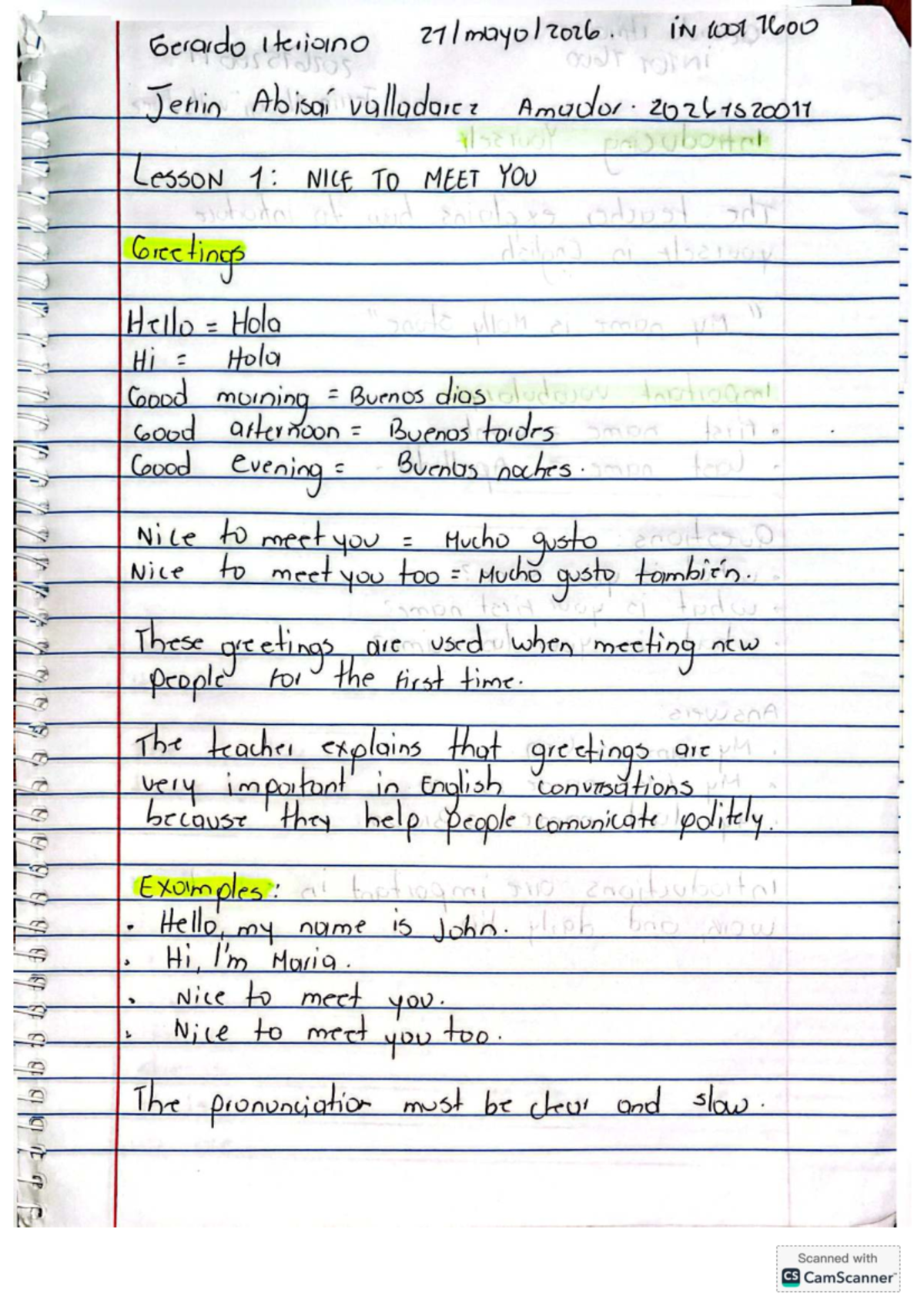 IN101 Lesson 1: Greetings and Introductions in English - Studocu