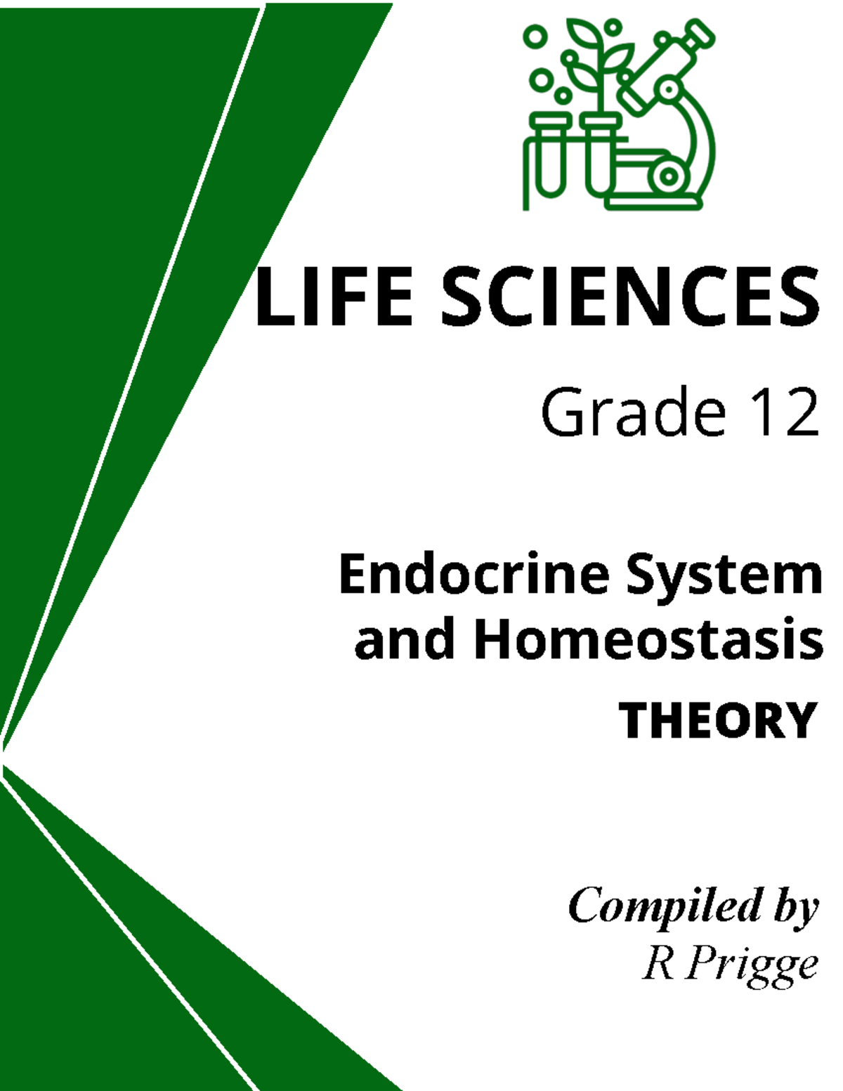 LIFE SCIENCES Grade 12 Endocrine System & Homeostasis Theory Notes ...