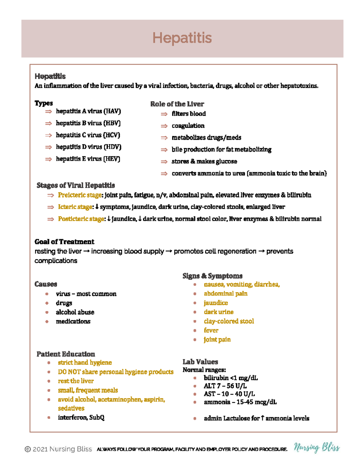 Hepatitis Overview - Lecture Notes (Hepatitis-2) - Studocu
