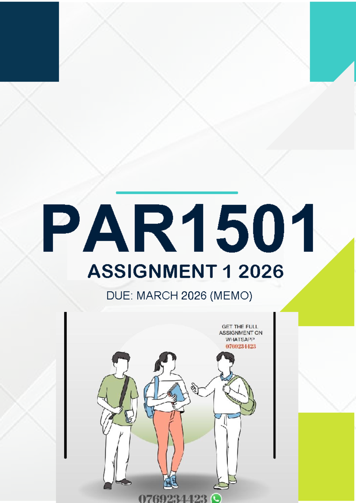 PAR1501 Assignment 1 Memo: Advantages of Trained Legal Staff - Studocu