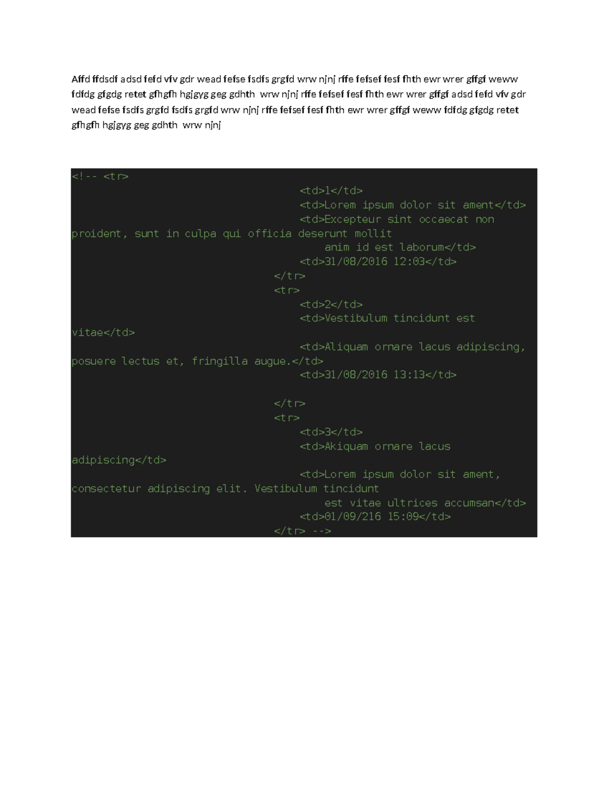 Test - Affd ffdsdf adsd fefd vfv gdr wead fefse fsdfs grgfd wrw njnj ...