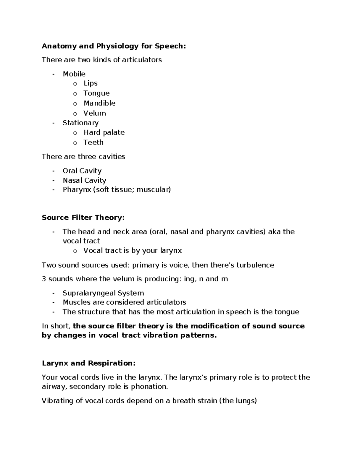 Anatomy and Physiology for Speech: Understanding Vocal Tract ...