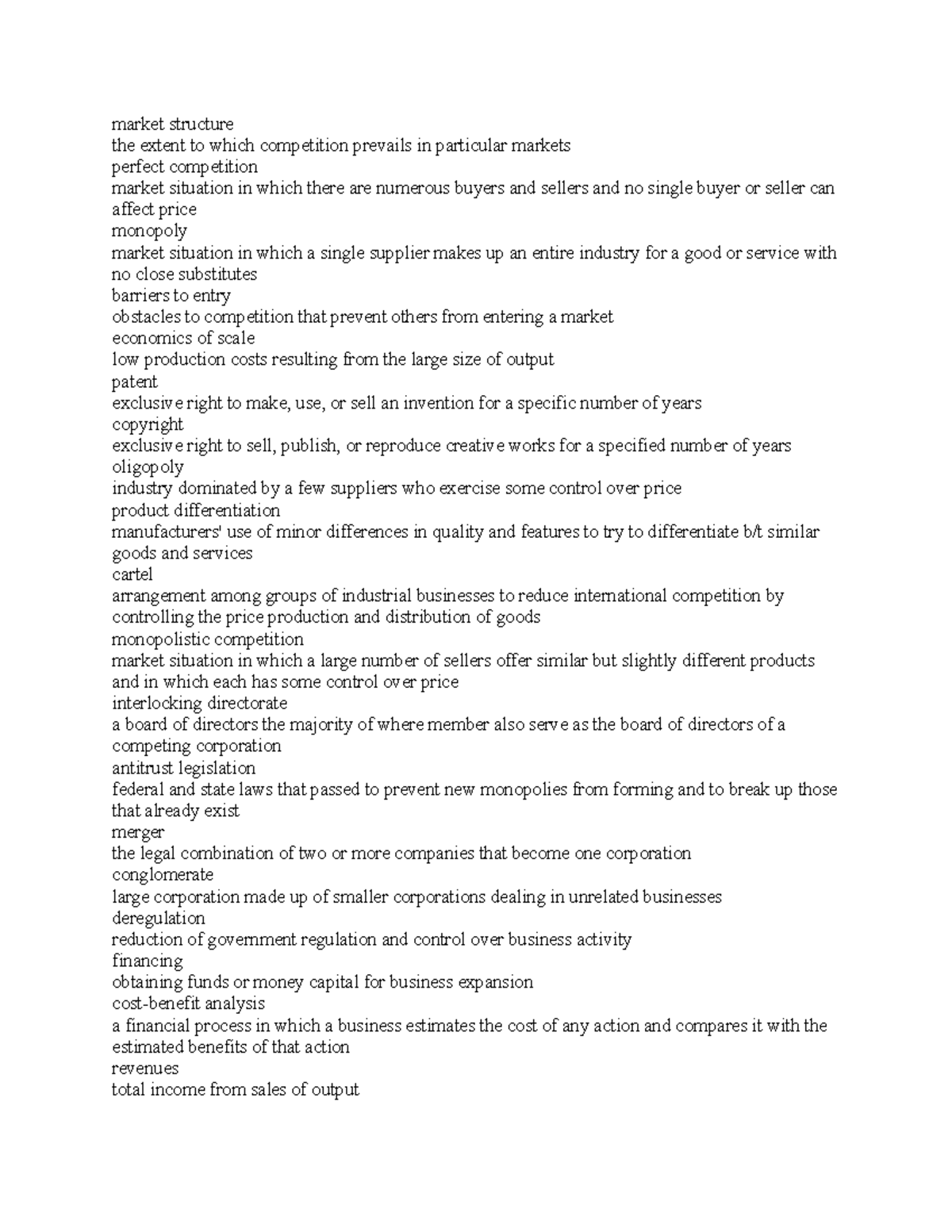 Econ 3 - Market Structures Study Notes and Guide - Studocu