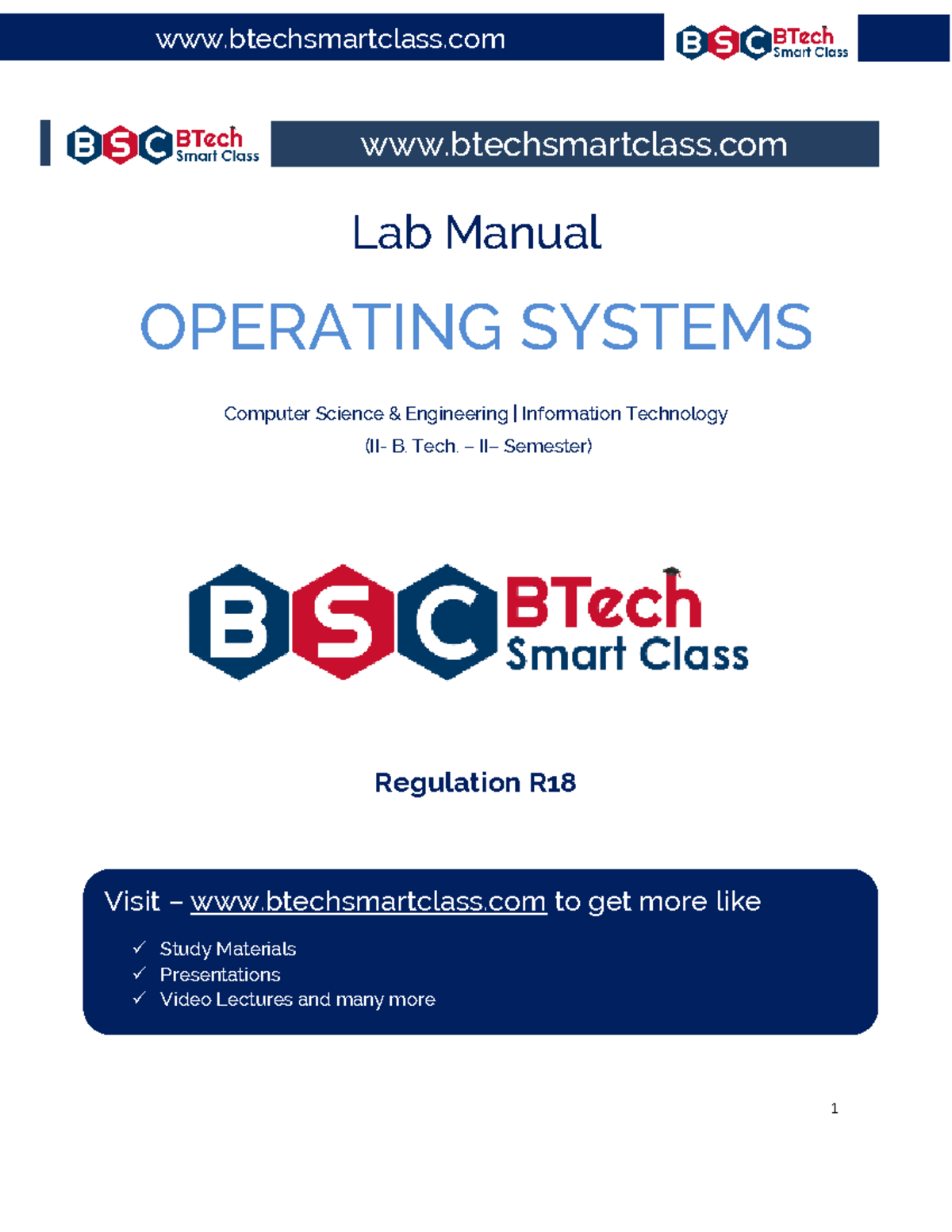 Operating Systems Lab Manual CS406PC R18 JNTUH - Studocu