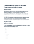 CMPSC 200 - Penn State - Programming For Engineers With Matlab - Studocu