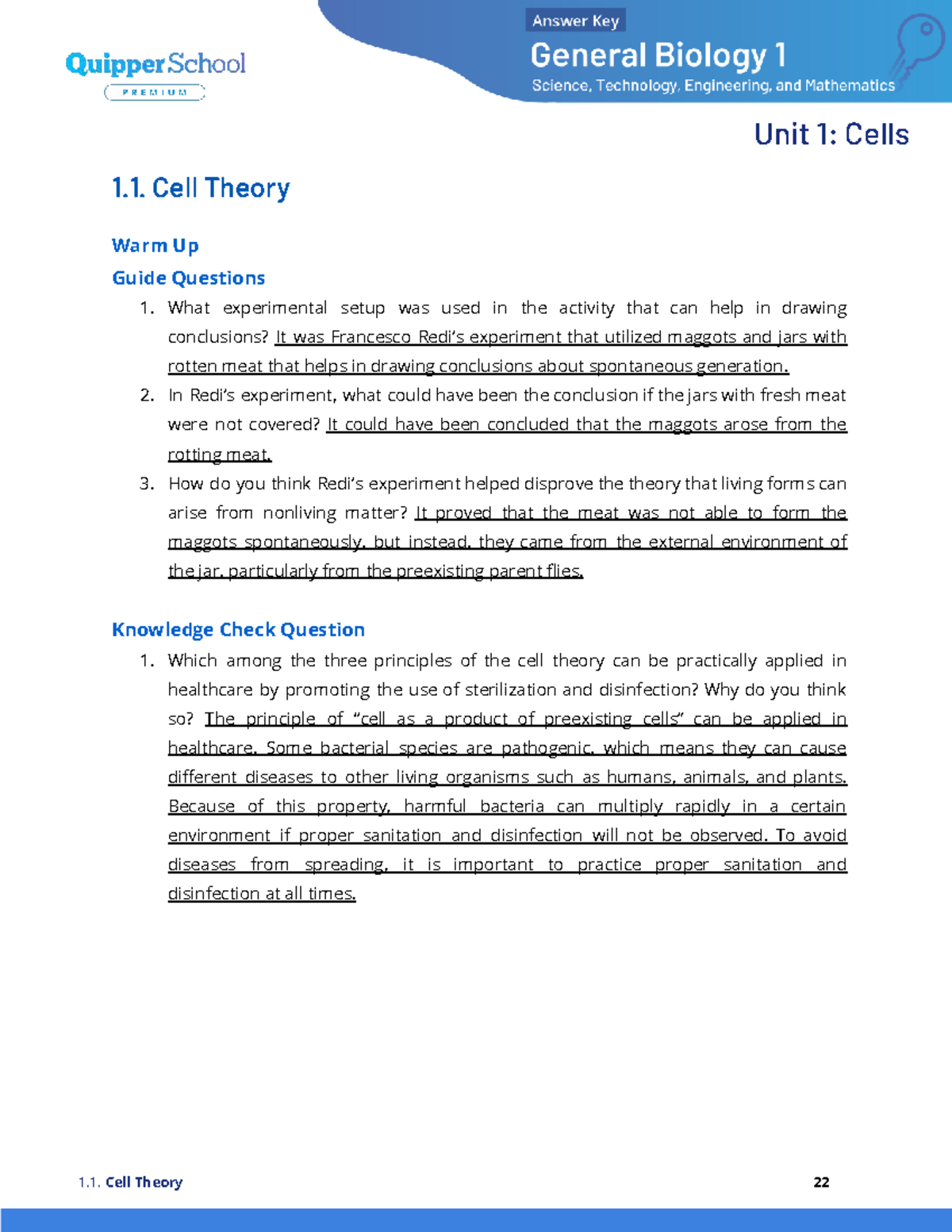 BIO1 11 12 Q1 0101 AK - Cell Theory and Experimental Evidence Guide ...