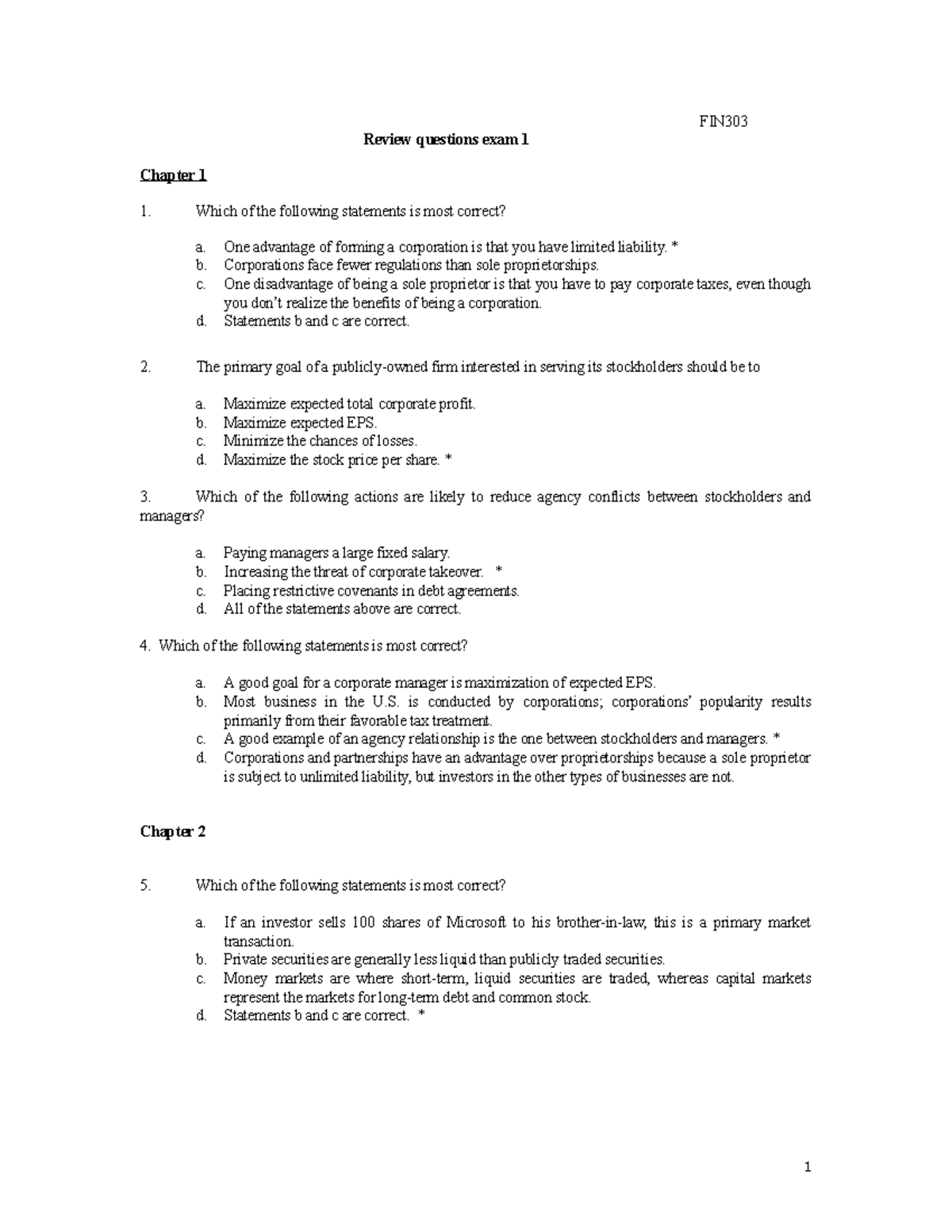 Sample/practice exam 2 September 2018, questions and answers - FIN ...