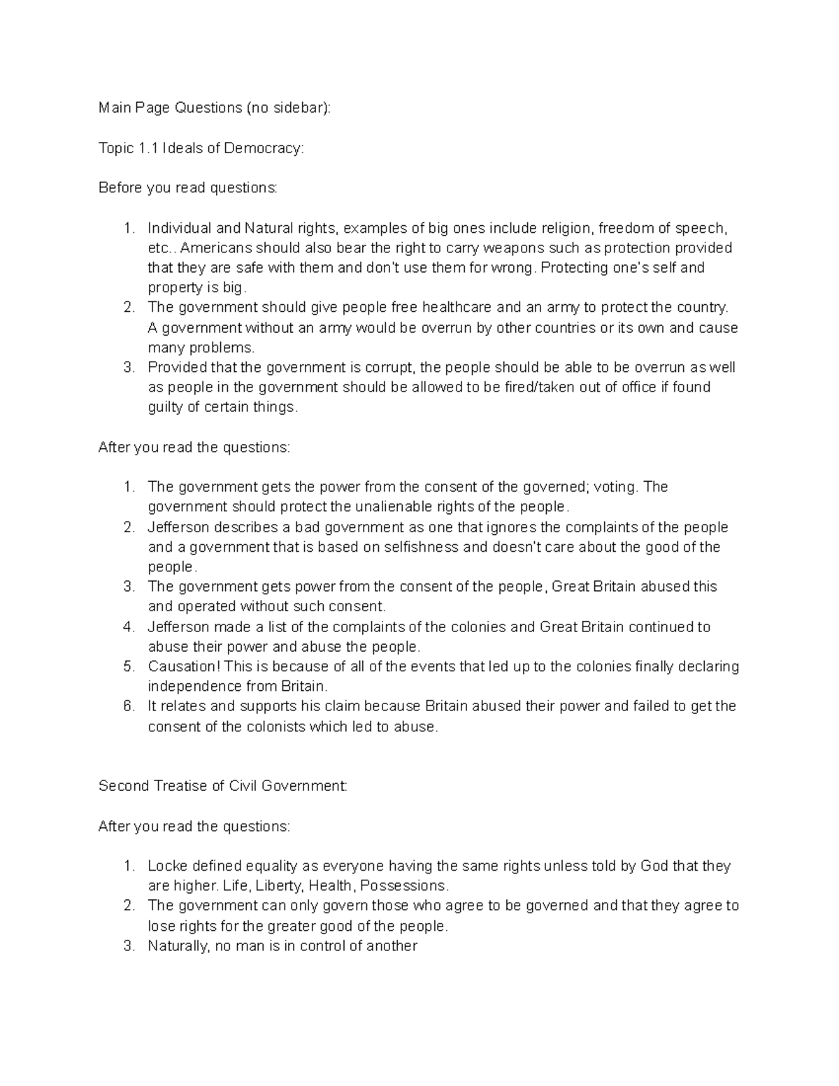 Topic 1.1 Declaration of Independence AP Government - Main Page ...