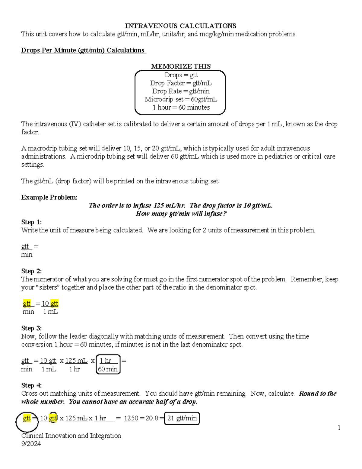 Intravenous Calculations: Essential Drop Rate Formulas and Examples ...