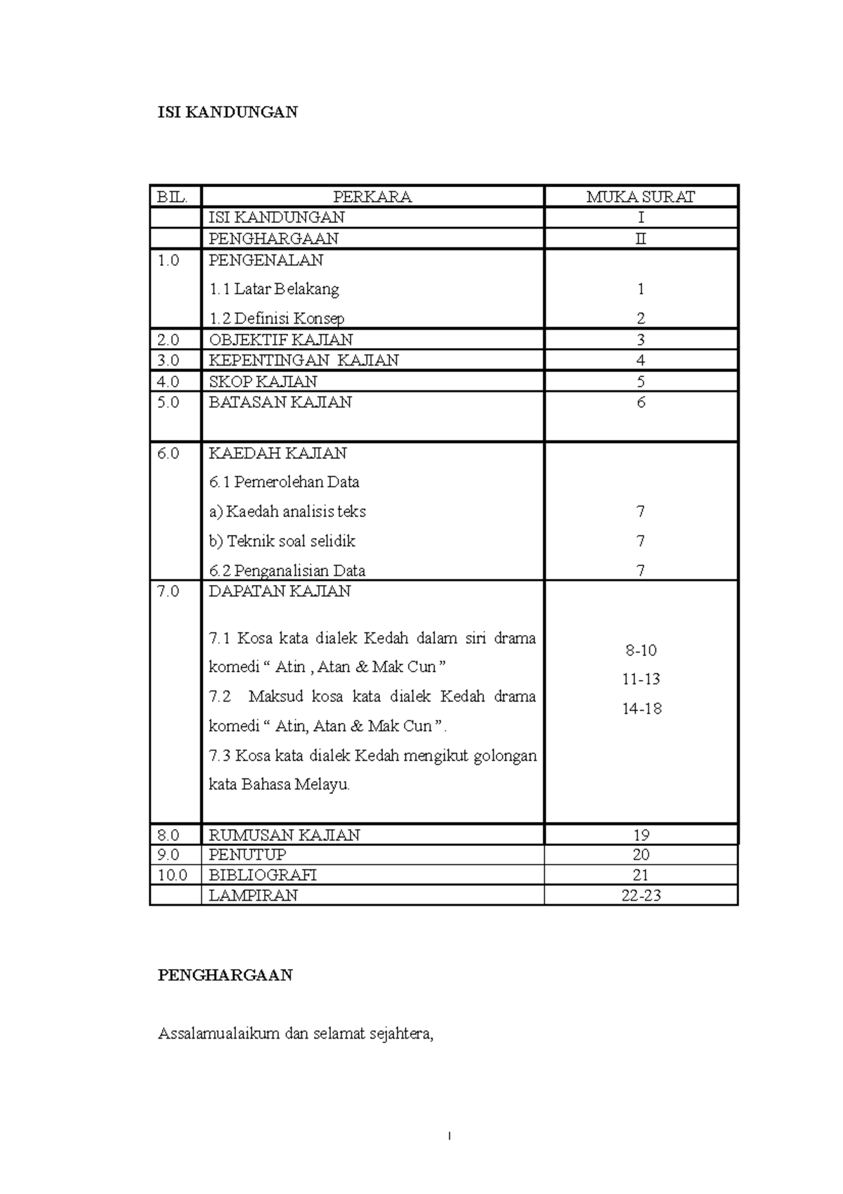 Kerja Kursus BM SEM 3: Analisis Dialek Kedah dalam Drama "Atin, Atan ...