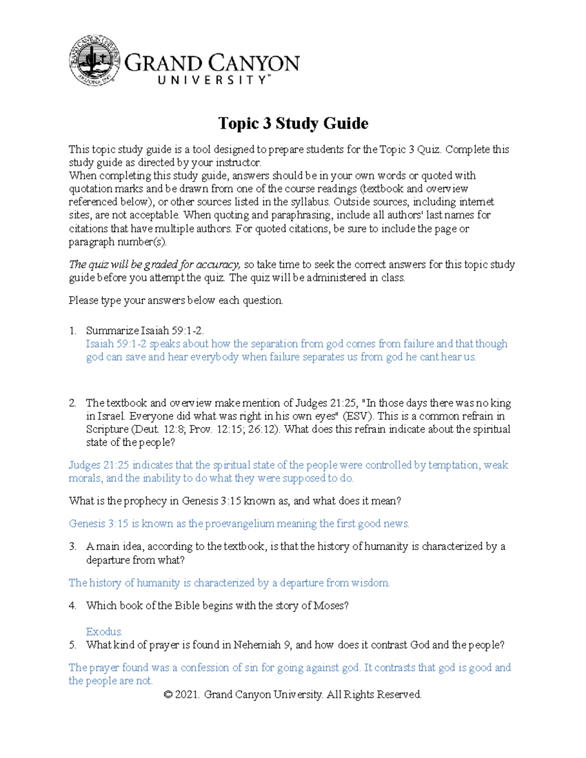 CWV 101 Topic 3 Quiz Study Guide and Preparation Notes - Studocu