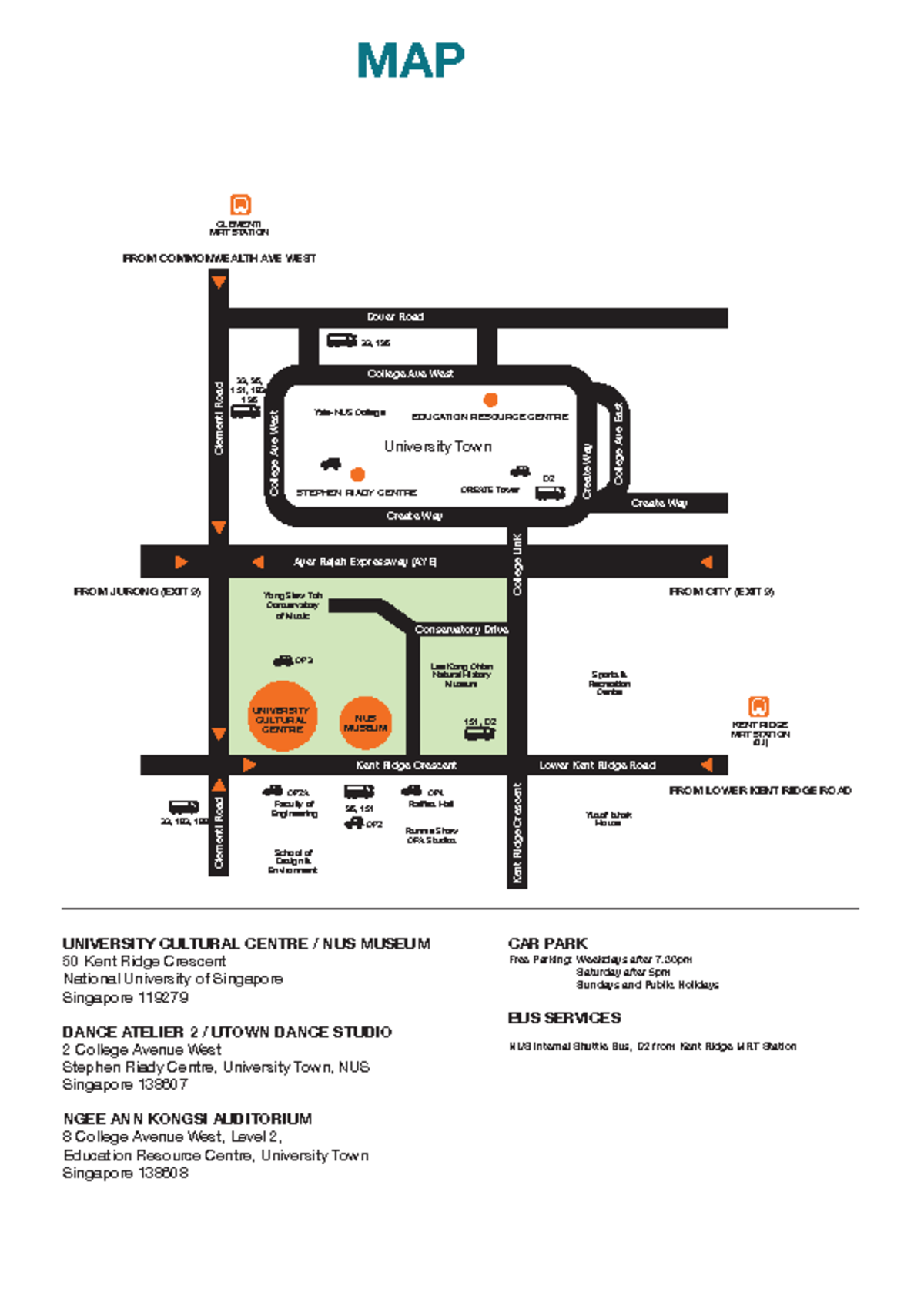 UCC Map: Navigating NUS Campus and MRT Stations (D2) - Studocu